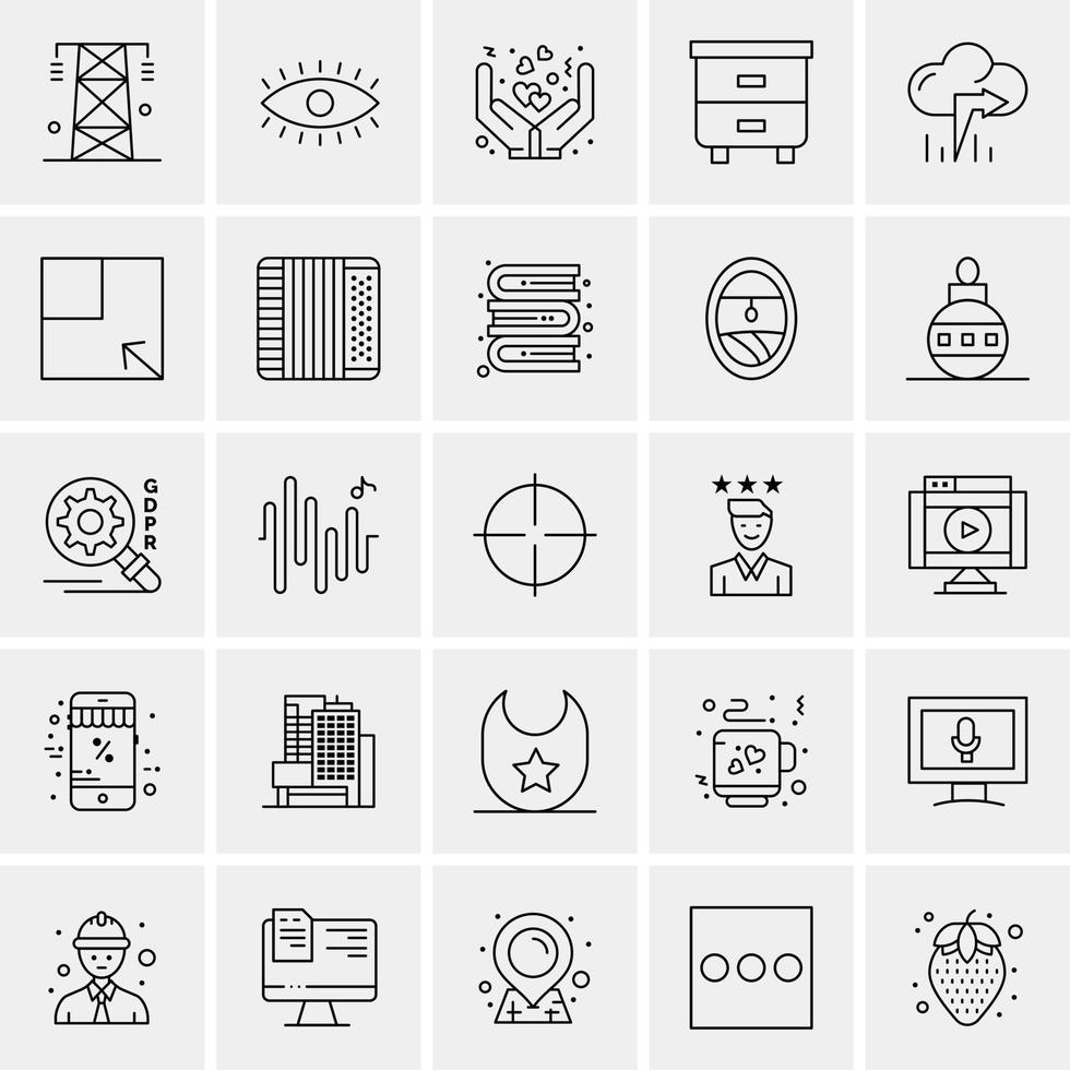 Set Of 100 Universal Modern Thin Line Icons For Mobile And Web Mix Business Icons Like Arrows
