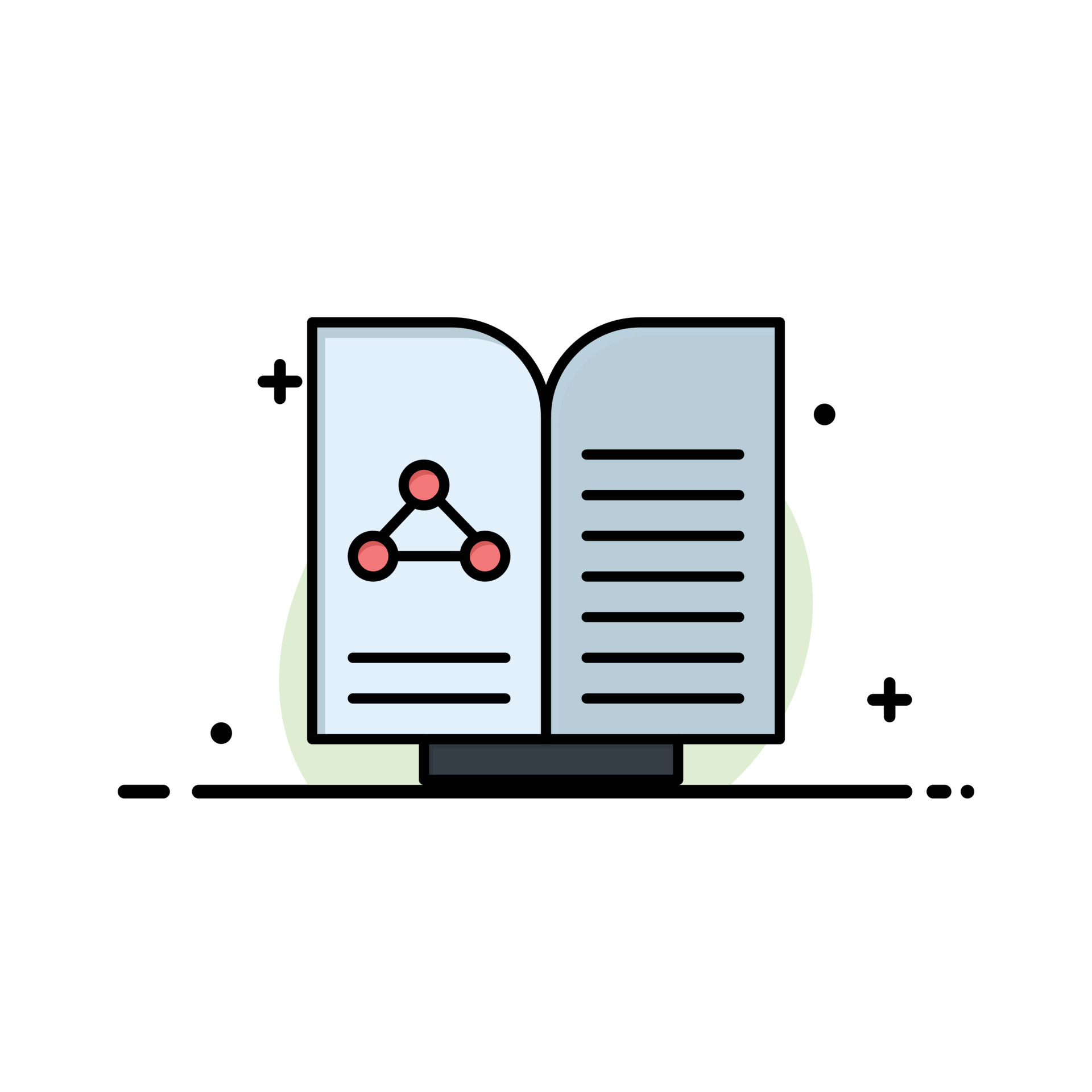 Setting Gear Computing Line Infographics Presentation Template 5 Steps Presentation 13457545