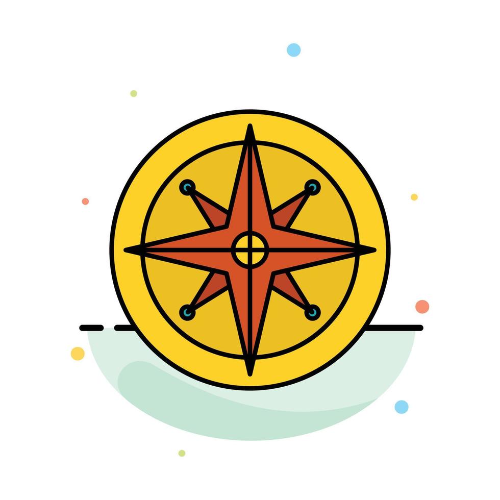 Compass Location Navigation Navigator Position Abstract Flat Color Icon