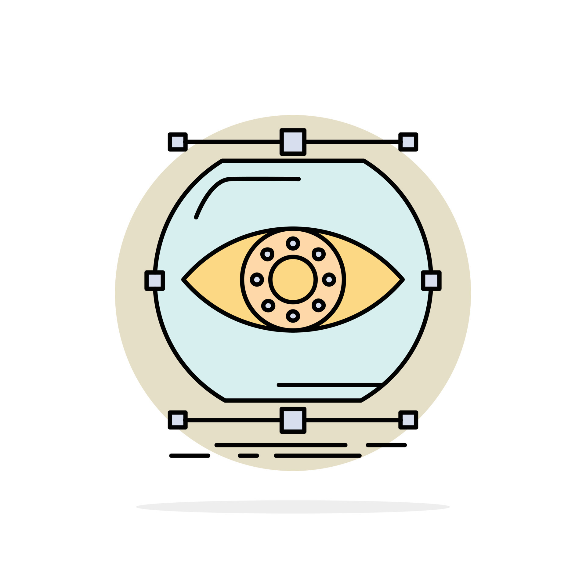 Visualize Conception Monitoring Monitoring Vision Flat Color Icon