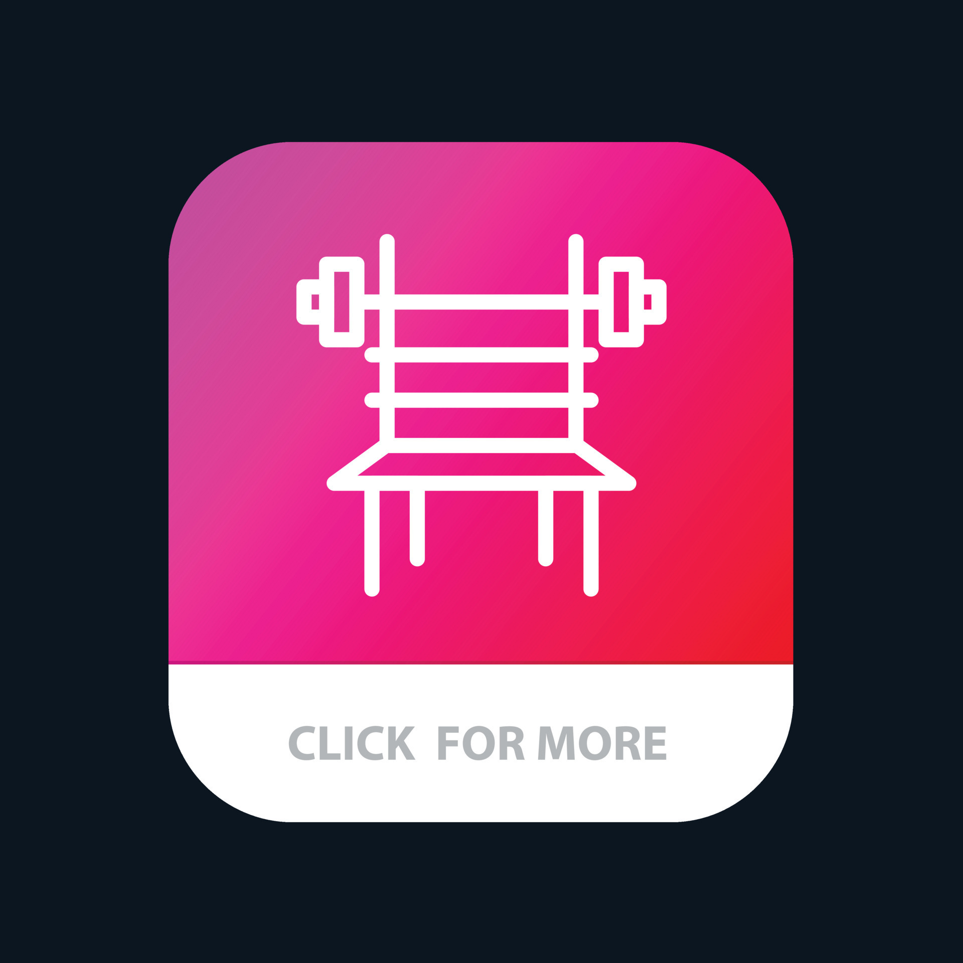 Balance Dumbbell Fitness Gym Machine Mobile App Button Android and IOS Line Version 13458782 ...