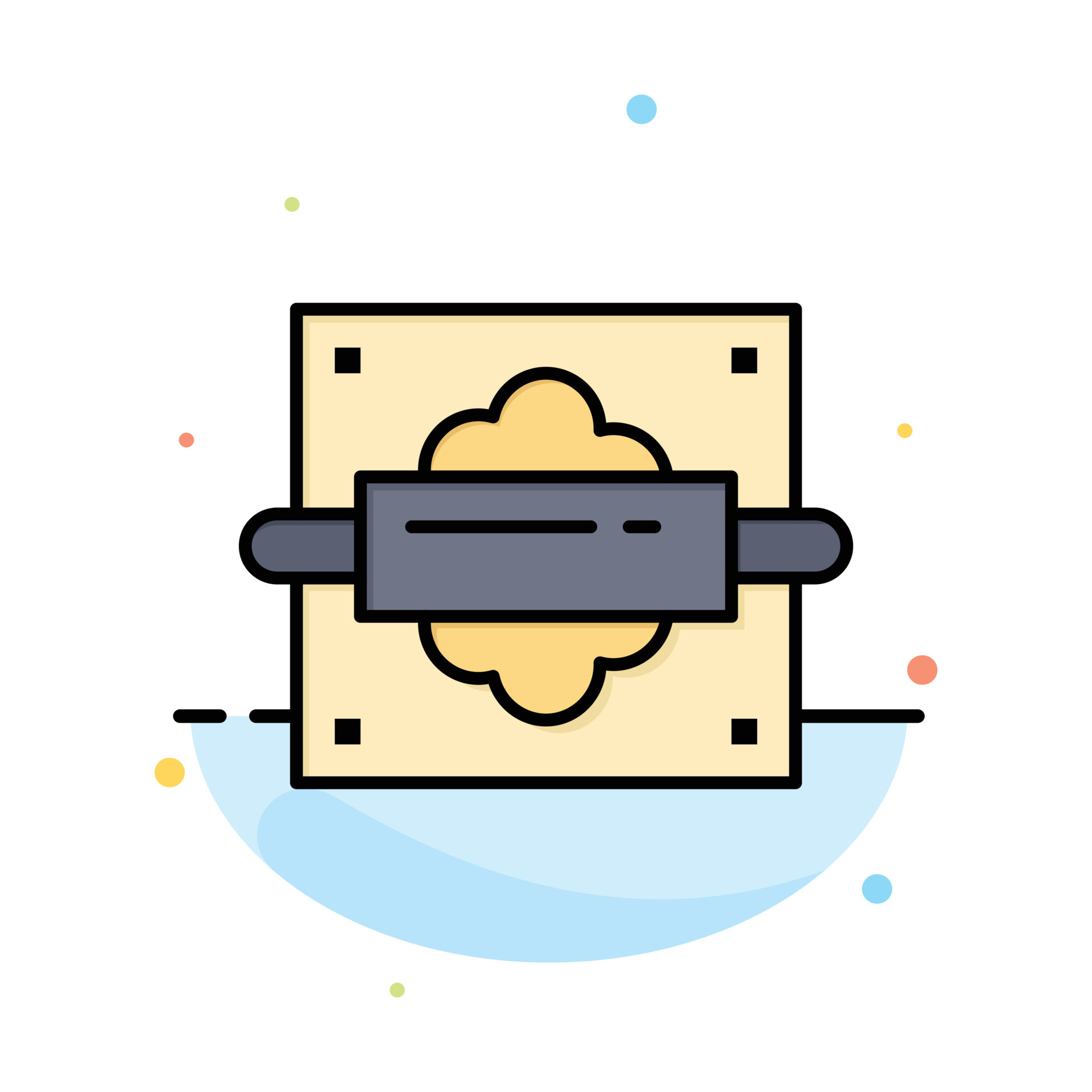 Rolling Pin Bread Kitchen Abstract Flat Color Icon Template 13459067 Vector Art At Vecteezy