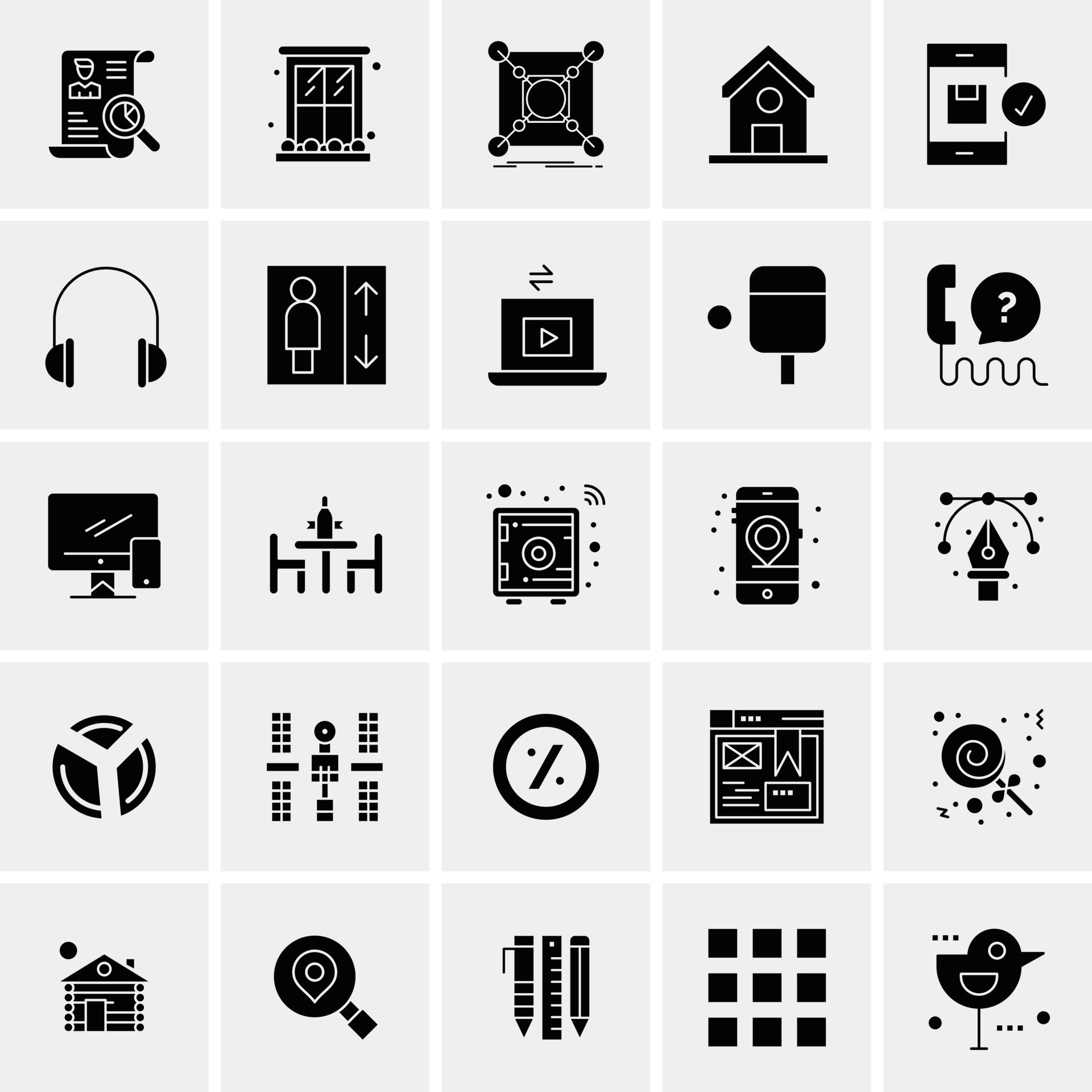 Four Media Quadruple Stack Business Logo Template Flat Color 13459268