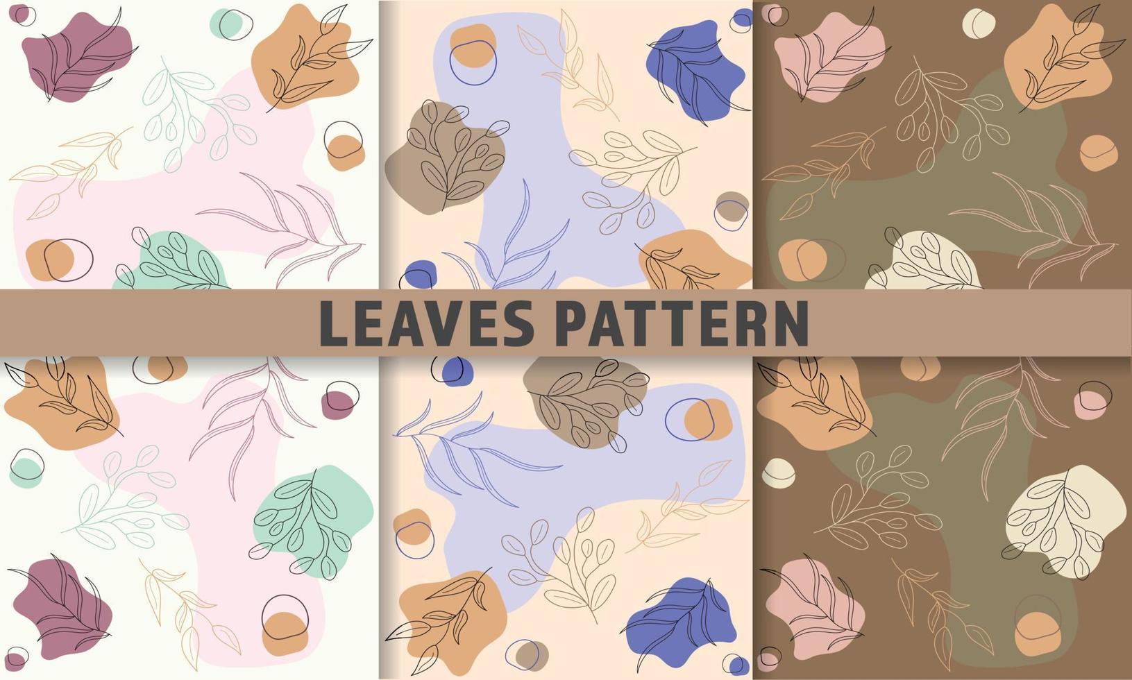 Set of hand-drawn abstract leaf patterns 13461732 Vector Art at Vecteezy