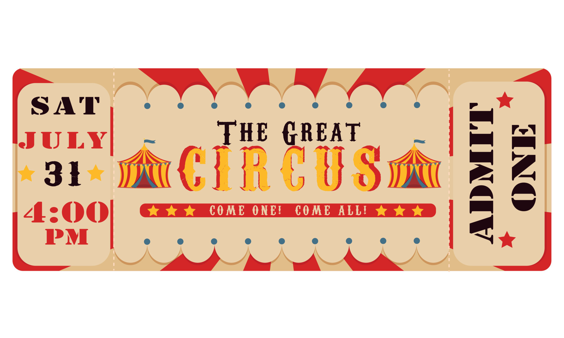 Circus ticket. Tent Come one, come all. 13462203 Vector Art at Vecteezy Circus ticket. Tent Come one, come all. 13462203 Vector Art at Vecteezy