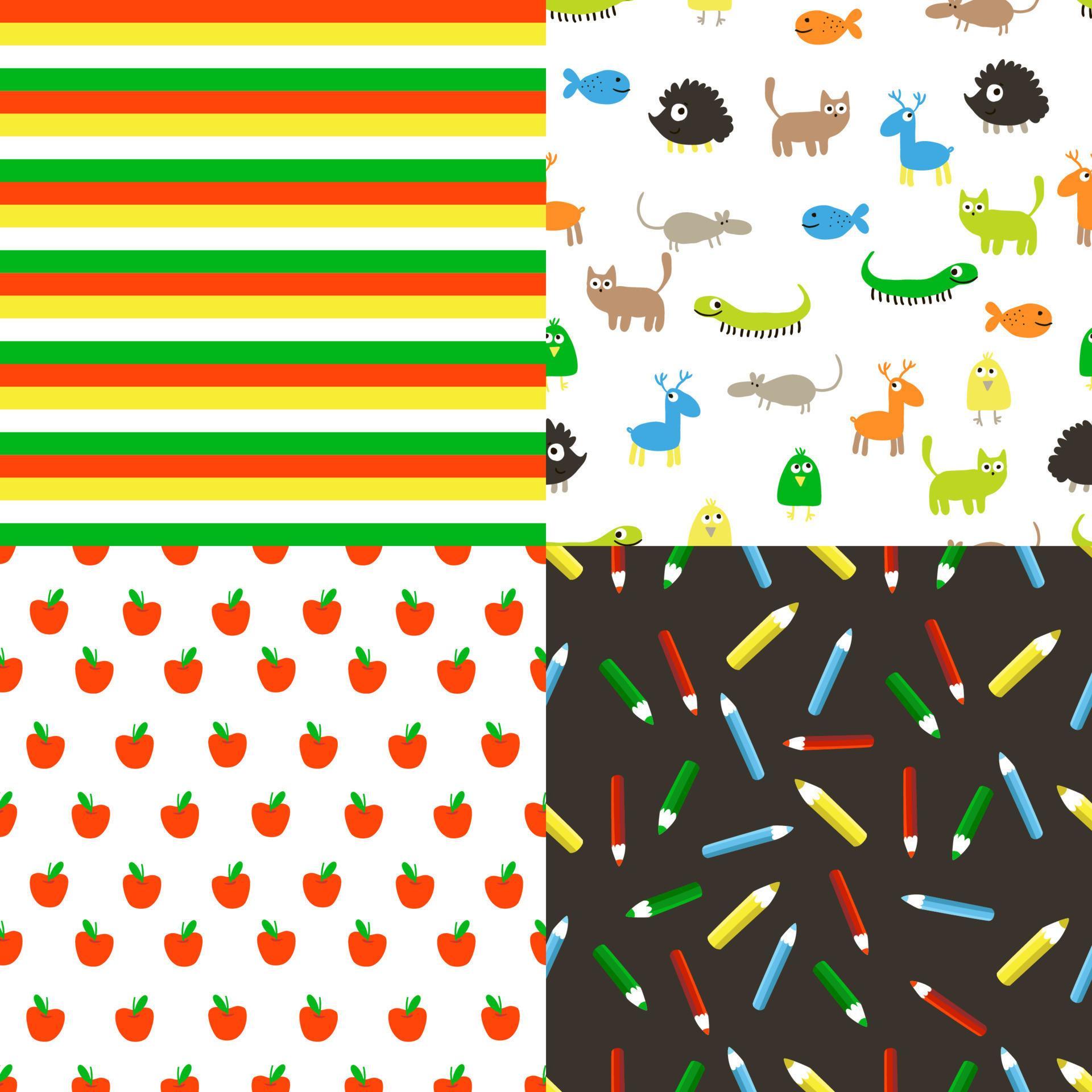 Seamless vector flat patterns. 13462458 Vector Art at Vecteezy