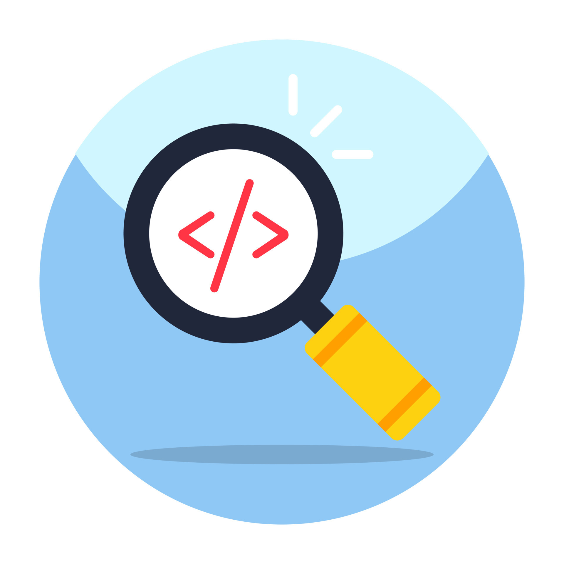 Modern design icon of search coding 13462498 Vector Art at Vecteezy