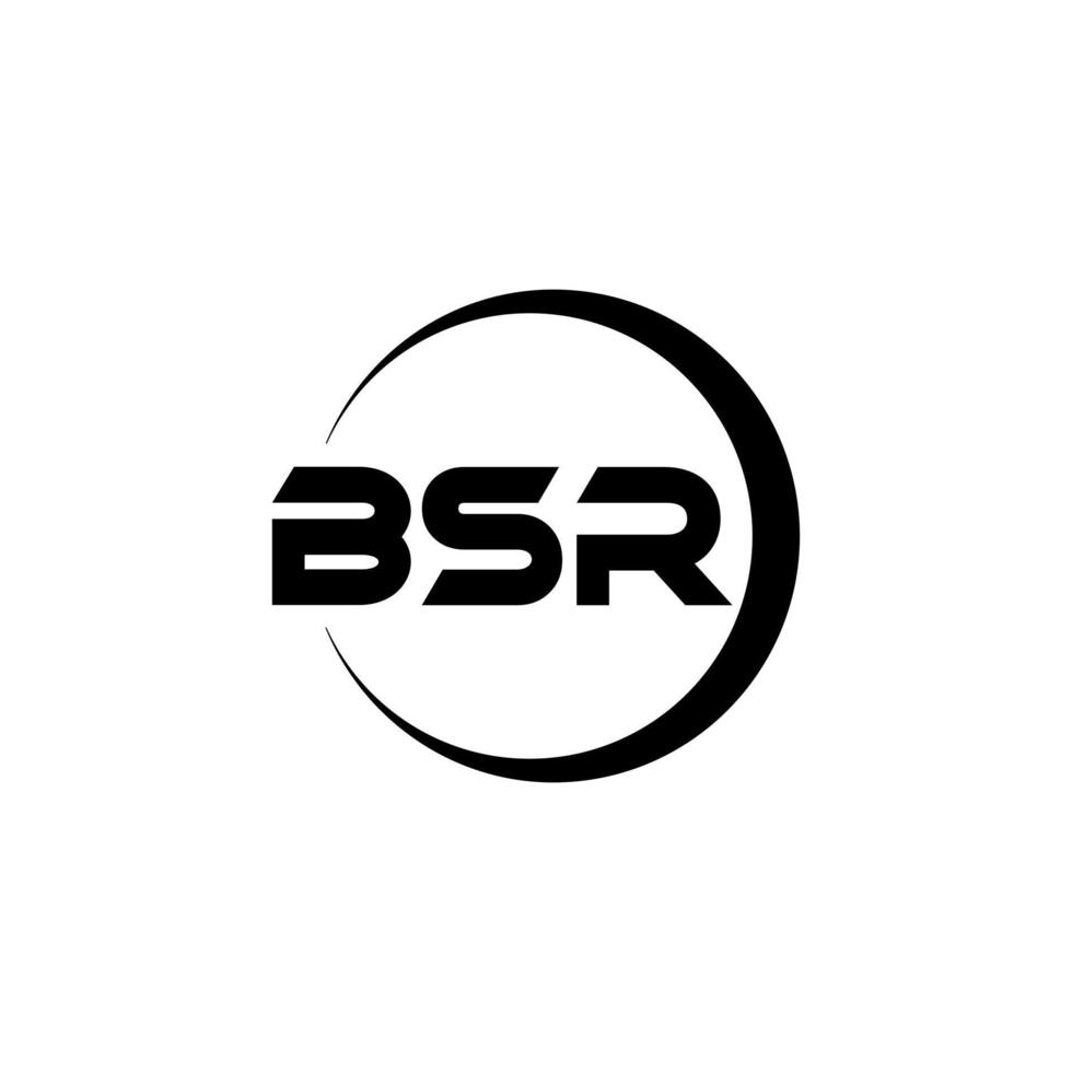diseño del logotipo de la letra bsr en la ilustración. logotipo vectorial, diseños de caligrafía ...