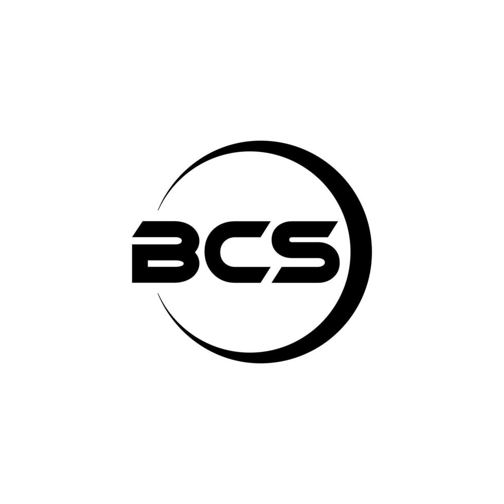 diseño del logotipo de la letra bcs en la ilustración. logotipo vectorial, diseños de caligrafía ...