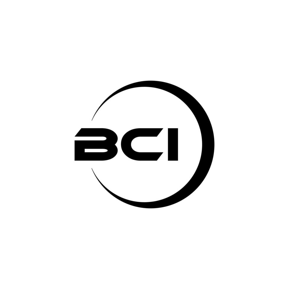 diseño de logotipo de letra bci en ilustración. logotipo vectorial, diseños de caligrafía para ...