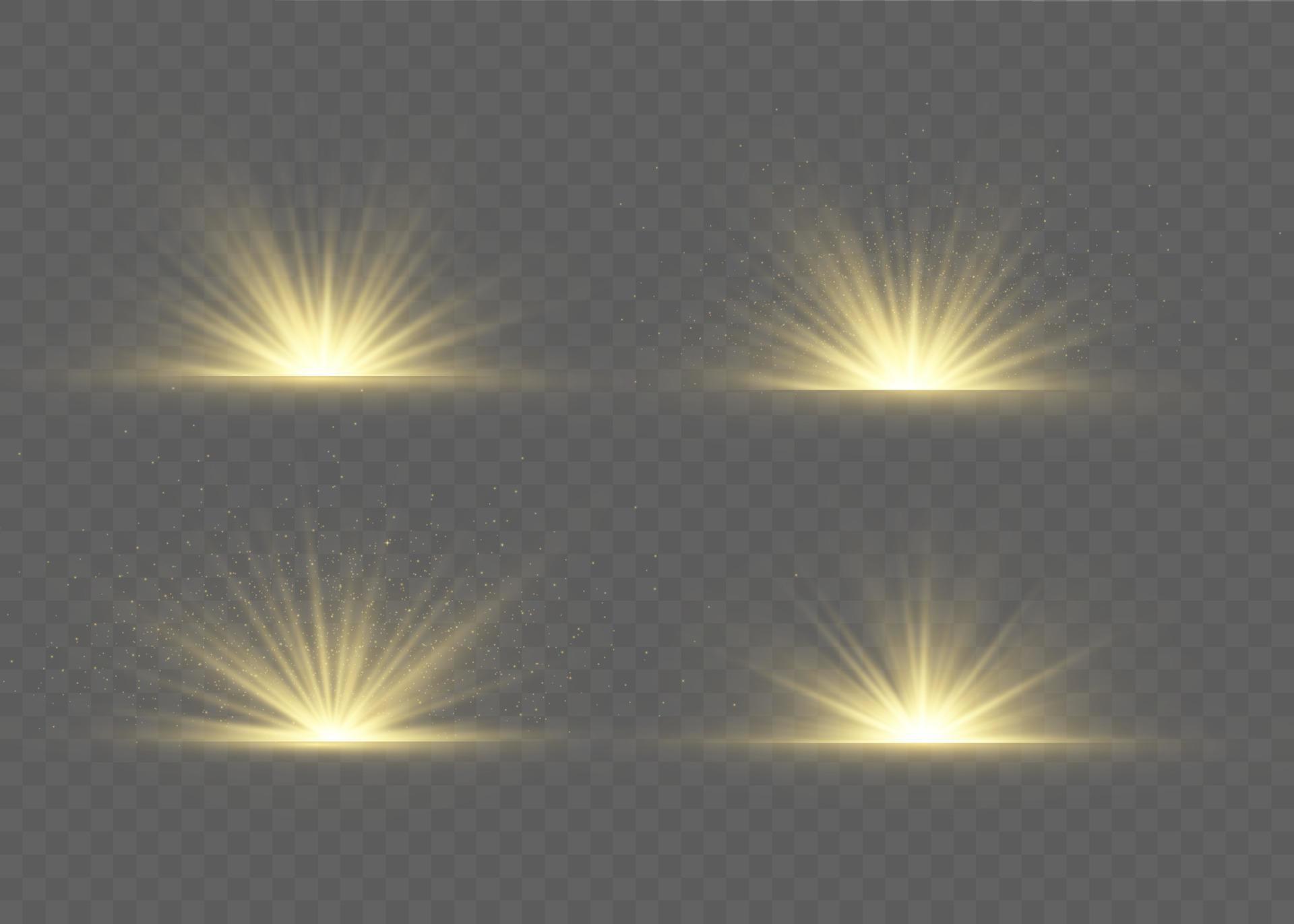 Explosion light effect. Abstract blue and yellow light rays effect background. The vector shines ...