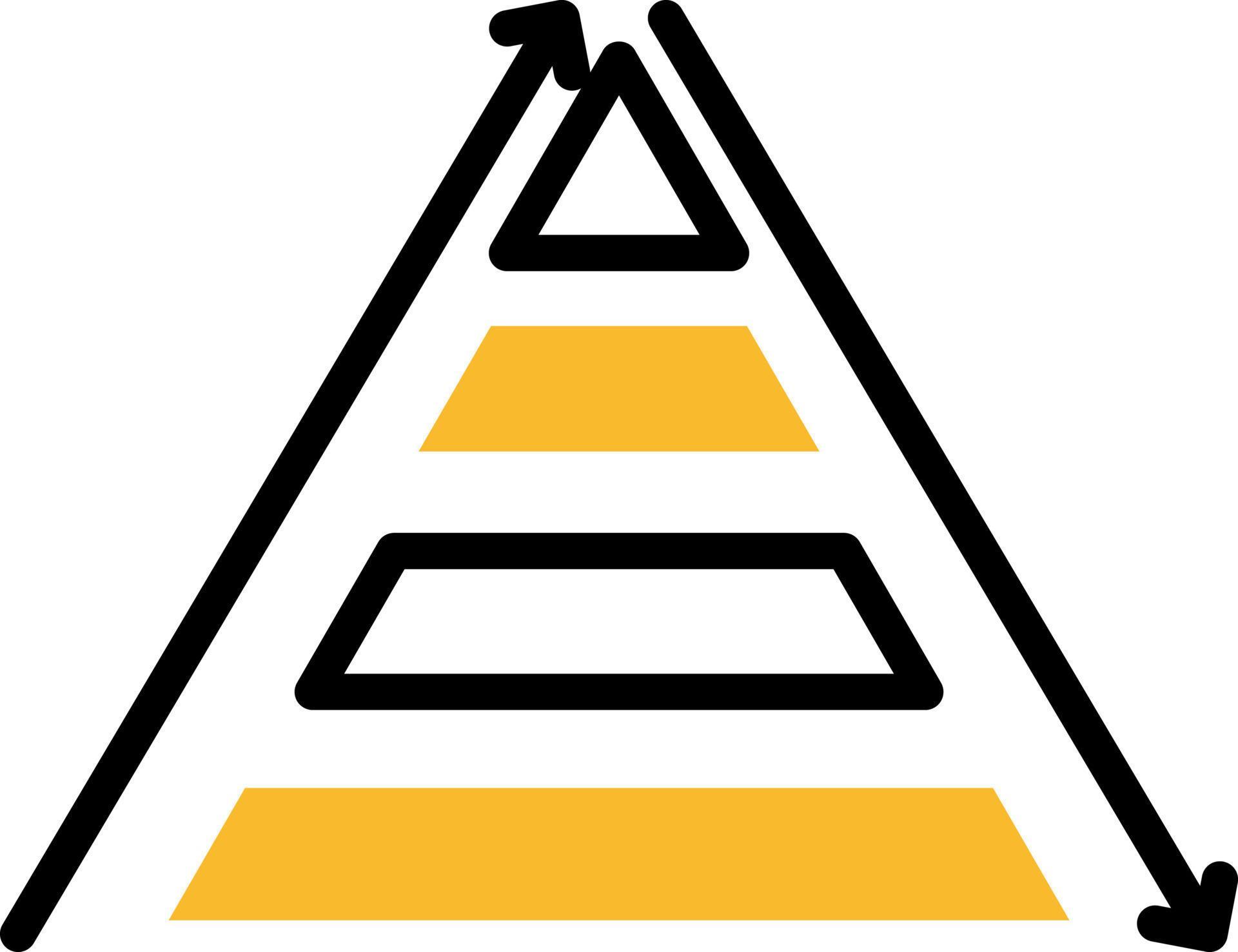 Pyramid chart, illustration, vector on a white background. 13470983 ...