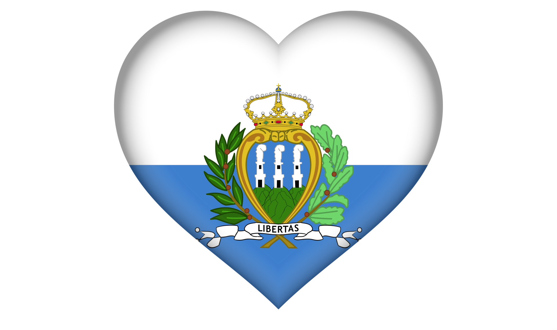 Icono De La Bandera De San Marino En Forma De Corazón 13471327 Png