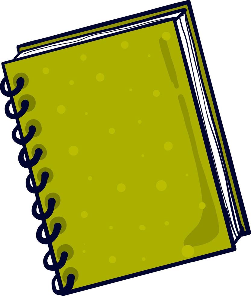 Cuaderno Verde Ilustración Vector Sobre Fondo Blanco 13472520 Vector En Vecteezy