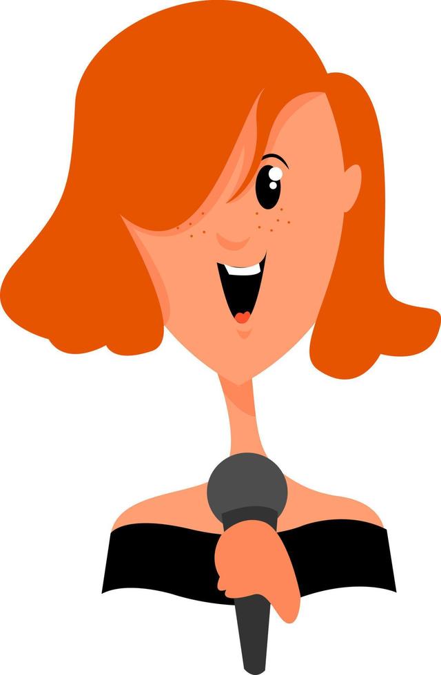Girl With Red Hair Illustration Vector On White Background 13472684