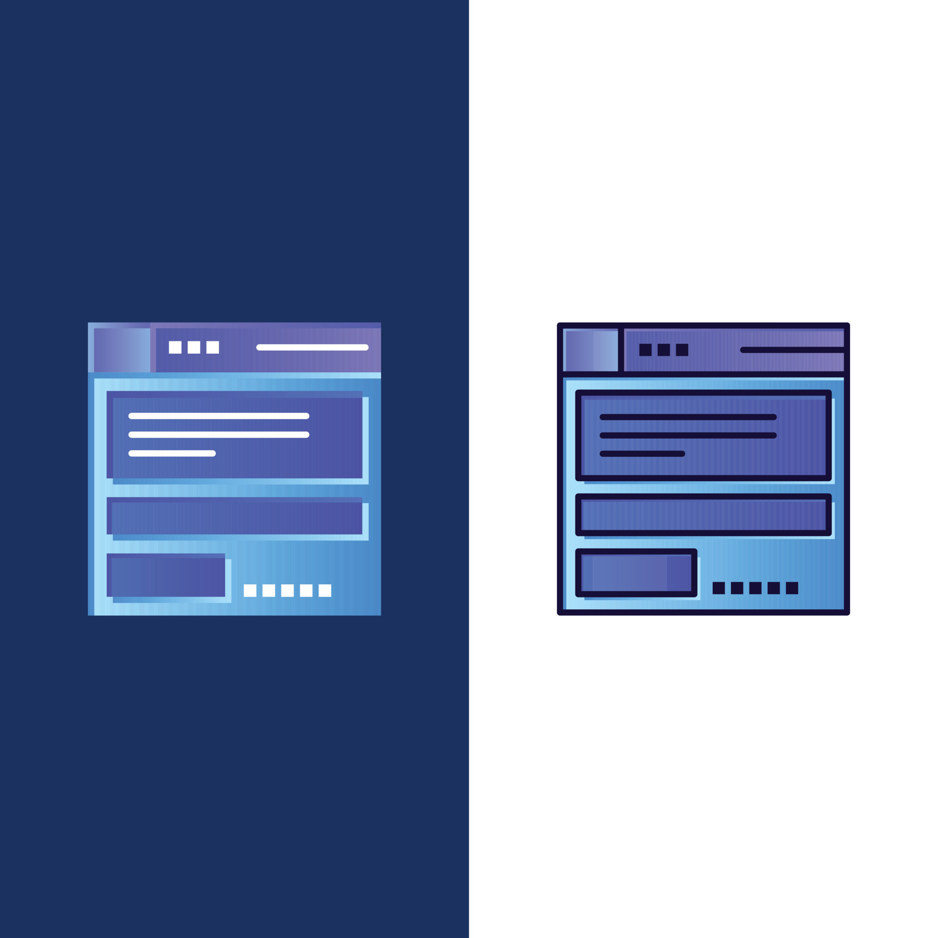 File Browser Computing Code Icons Flat And Line Filled Icon Set Vector