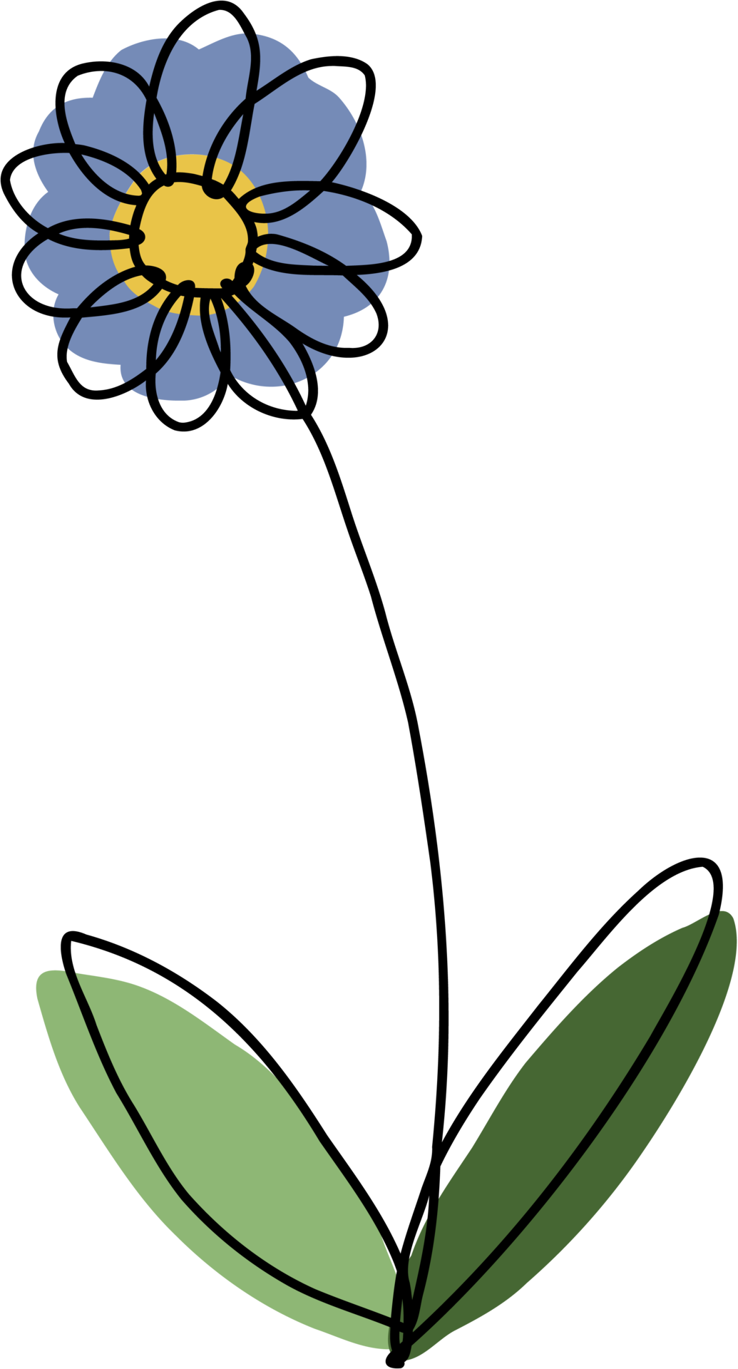 Simplicity Flower Freehand Continuous Line Drawing 13473605 Png