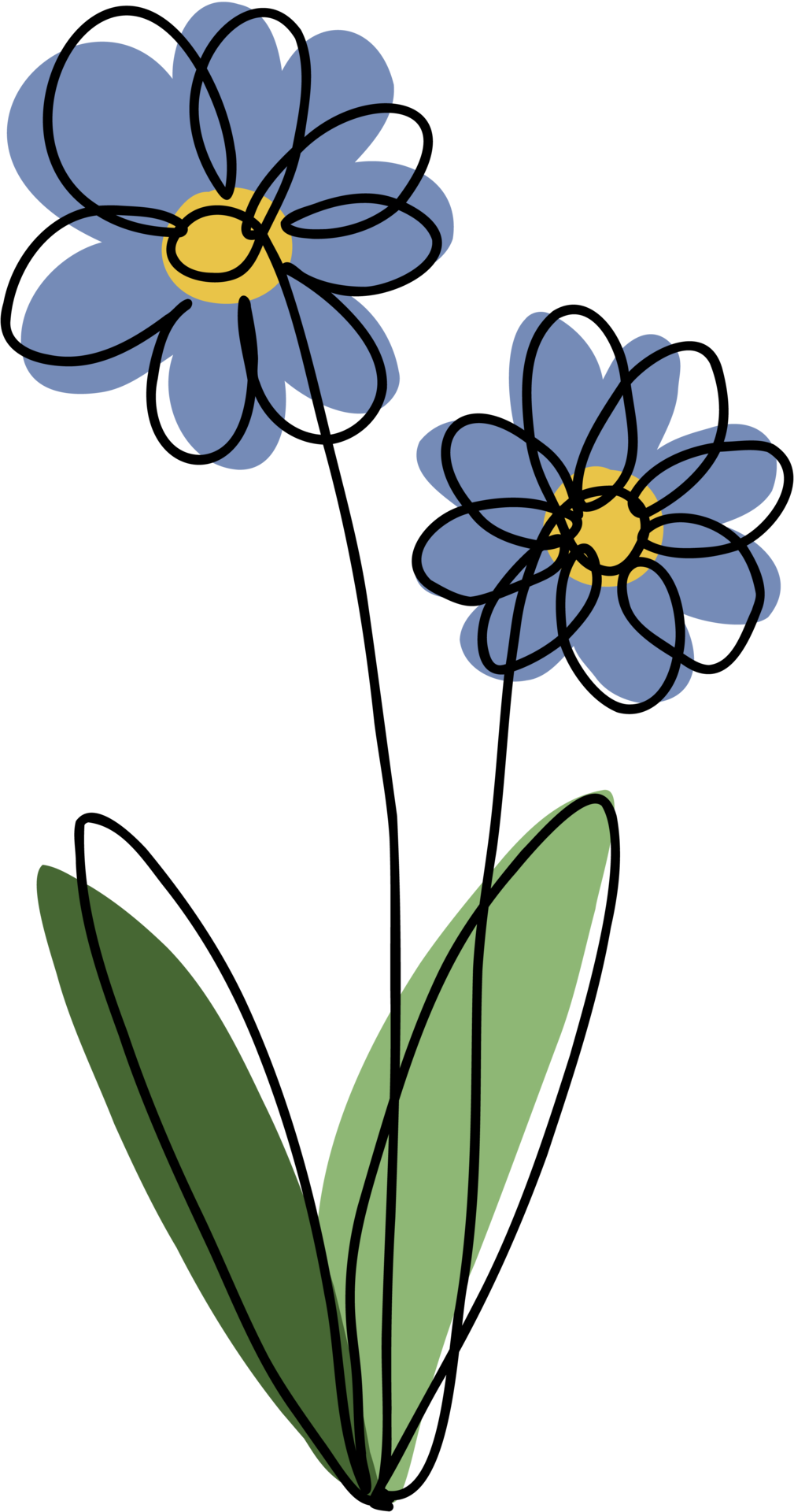 Simplicity Flower Freehand Continuous Line Drawing 13473610 Png