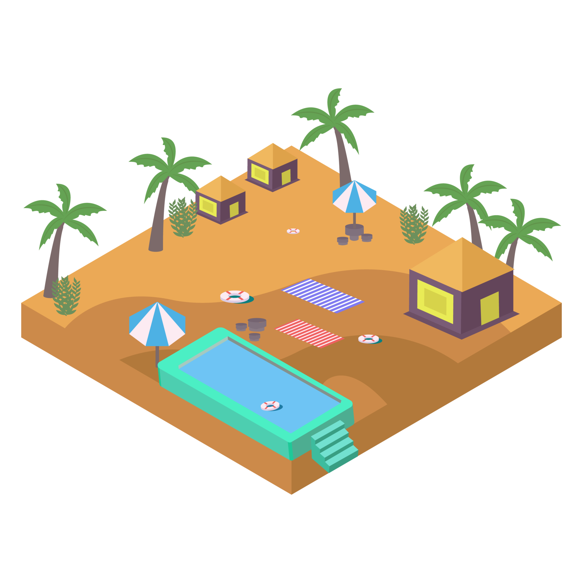 Swimming Pool Png Design With The Resort Landscape Swimming Pool Image