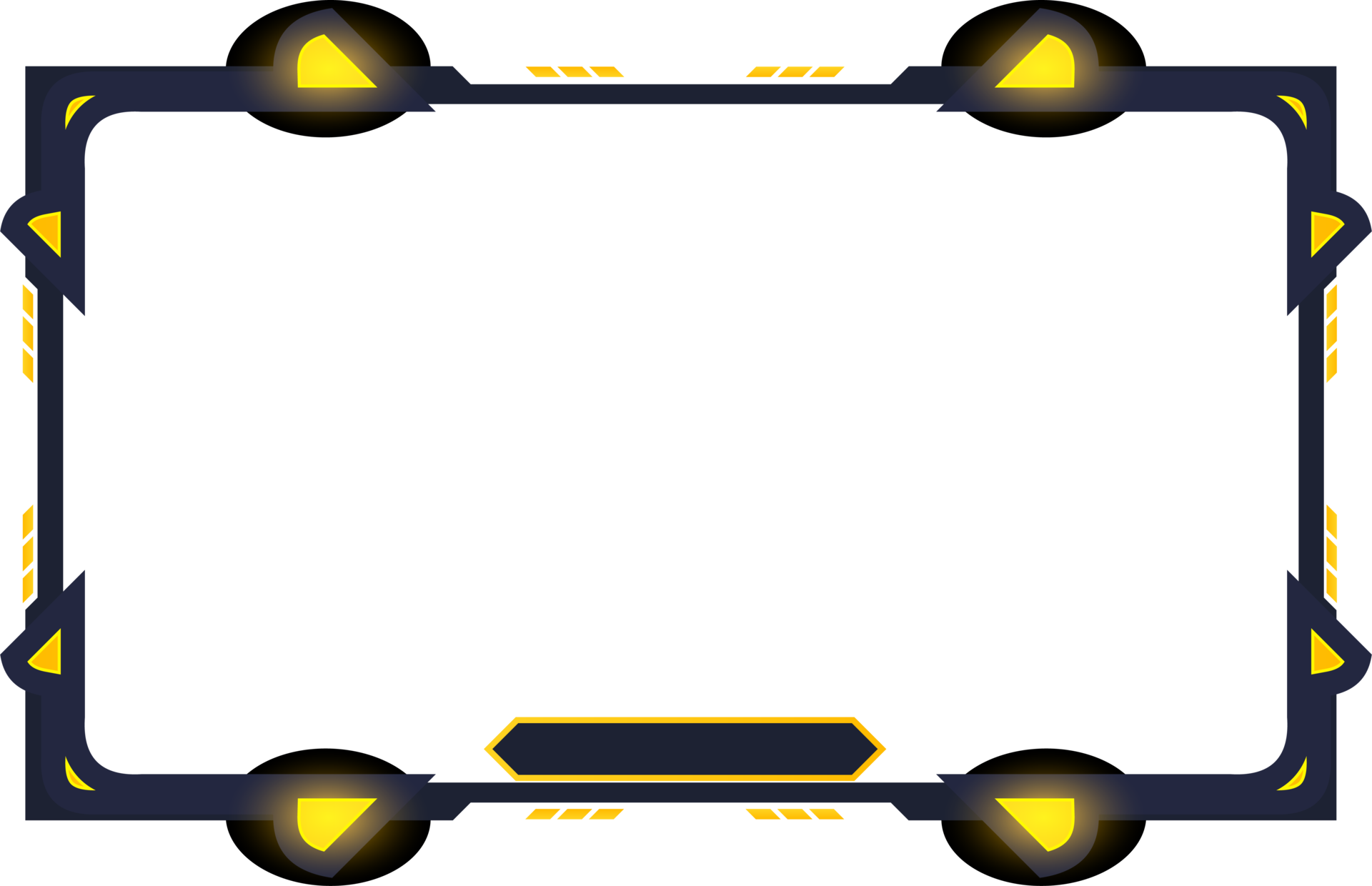 Live Streaming Overlay Image For Gamers With Dark Screen Panels Futuristic Stream Overlay