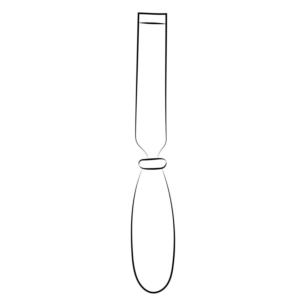 Chisel Line Art Icon Chisel Outline Logo Vector Construction Tool