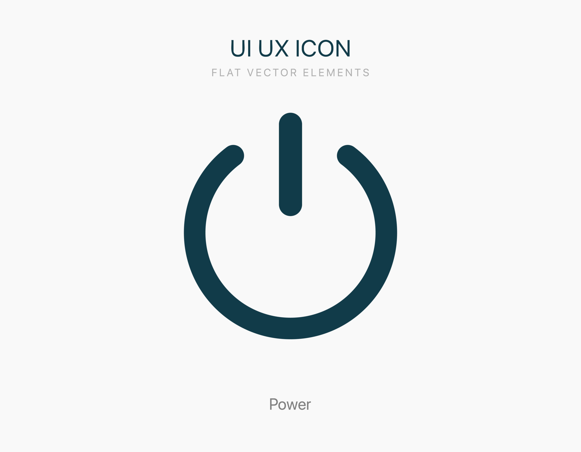 Flat Style Circle Start Icon And Power Button Shut Down Symbol On Off