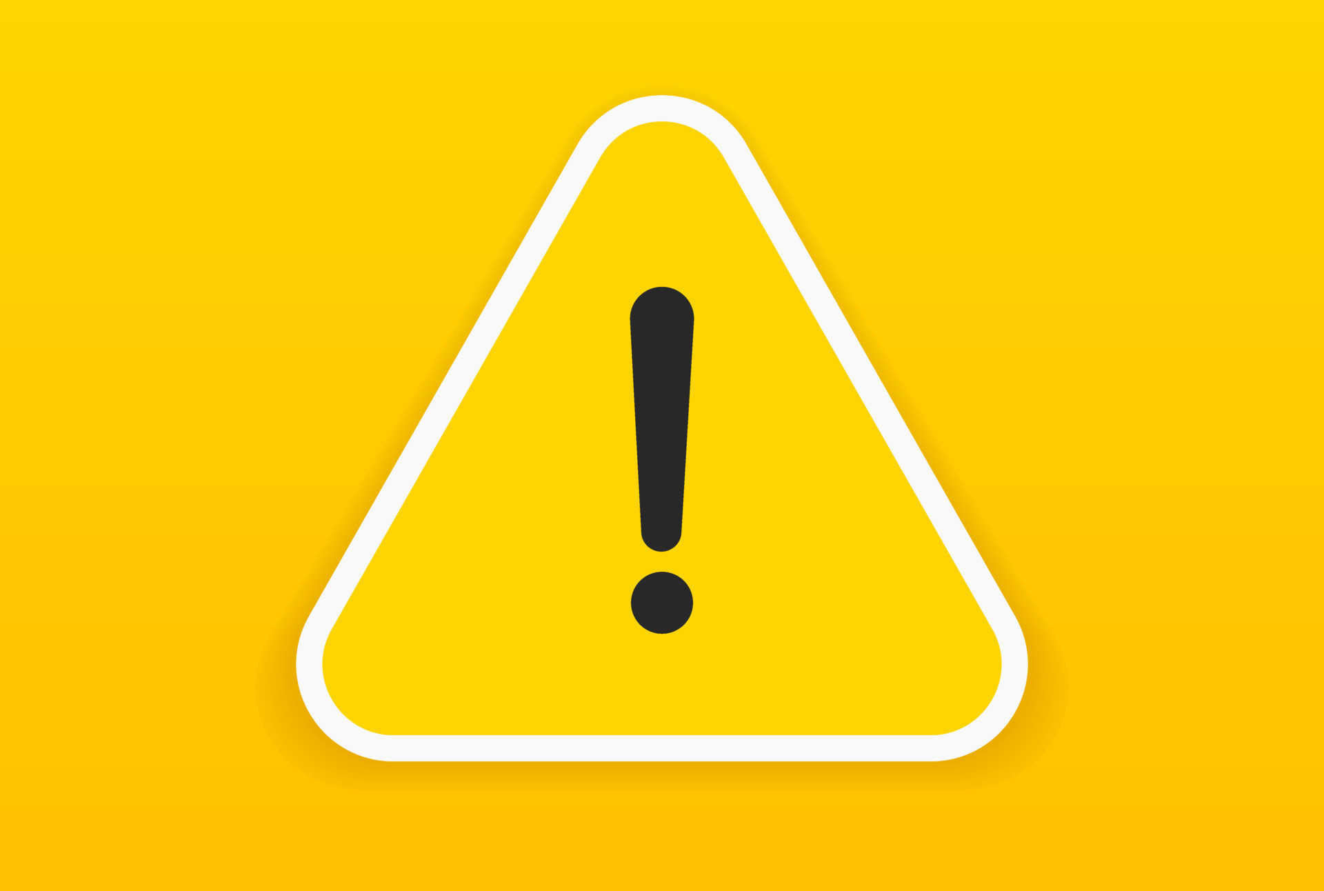 icono de precaución, signo de exclamación, señales de advertencia. símbolo de triángulo de ...