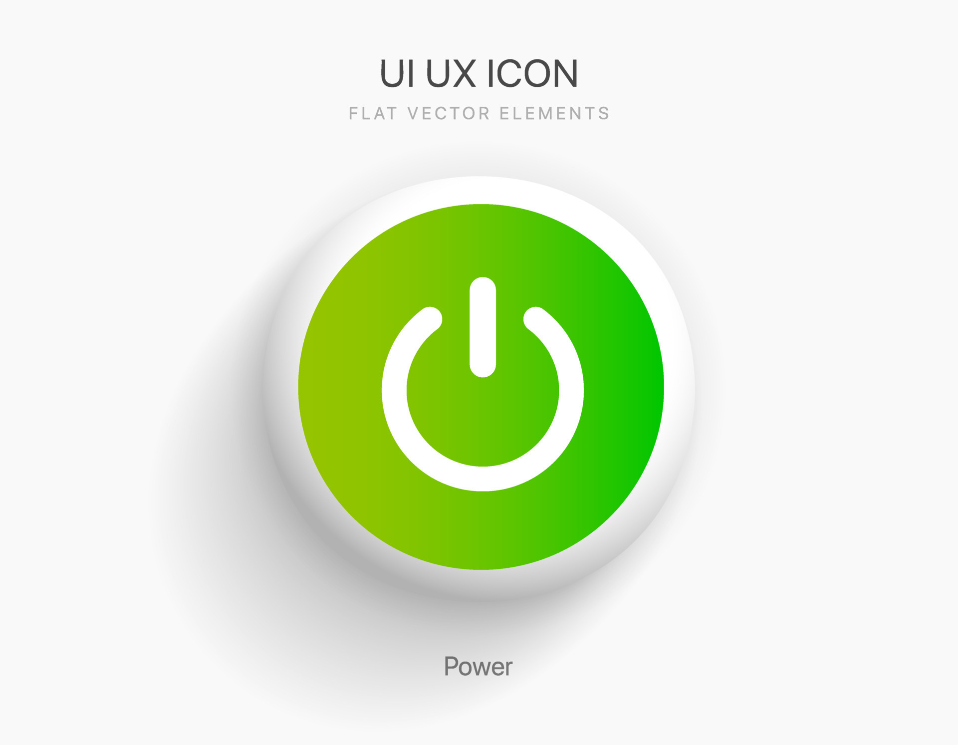 3d Style Circle Start Icon And Power Button Push Shut Down Symbol On
