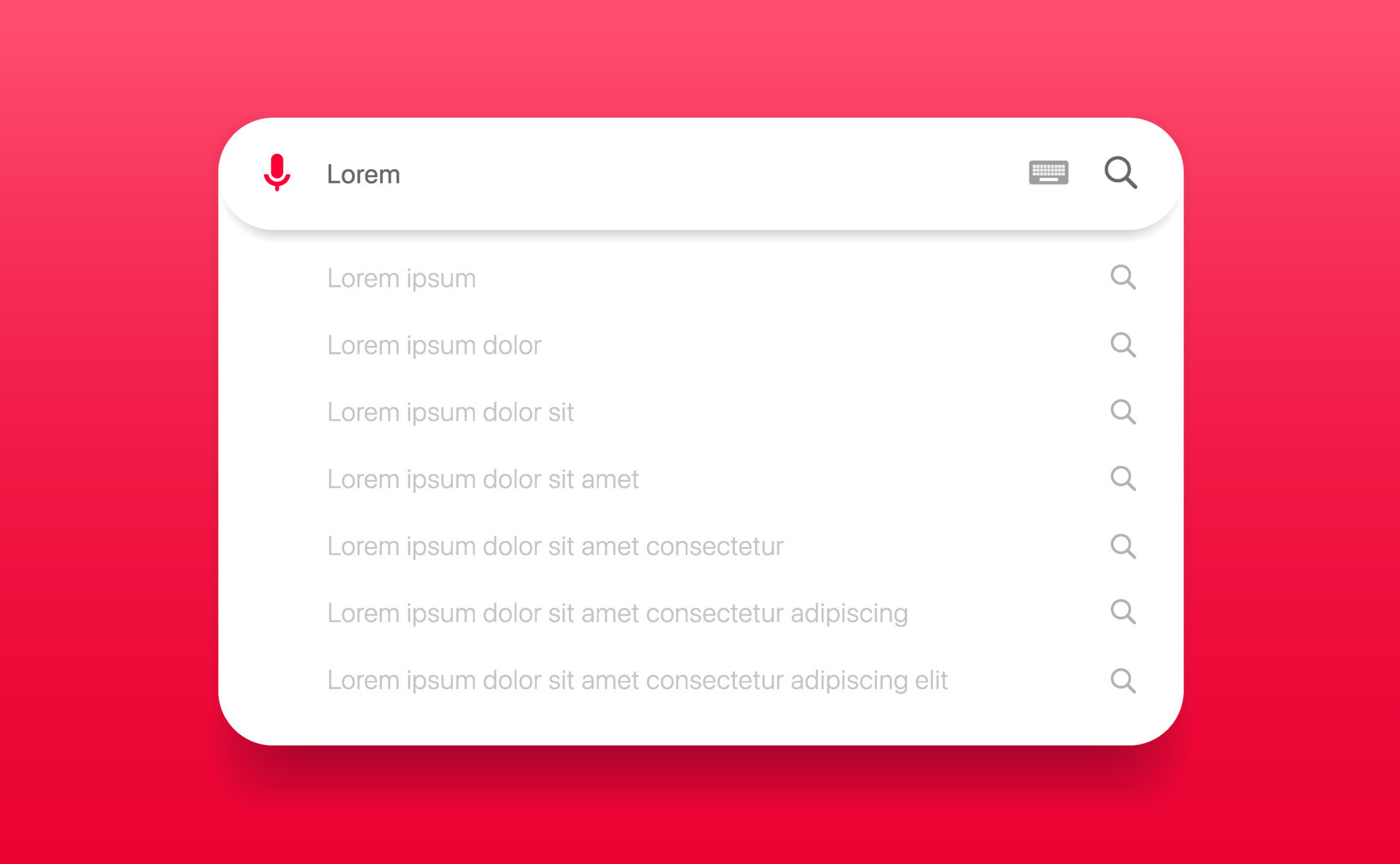 Search Bar With Suggestions For Ui Ux Design And Web Site Search Address And Navigation Bar