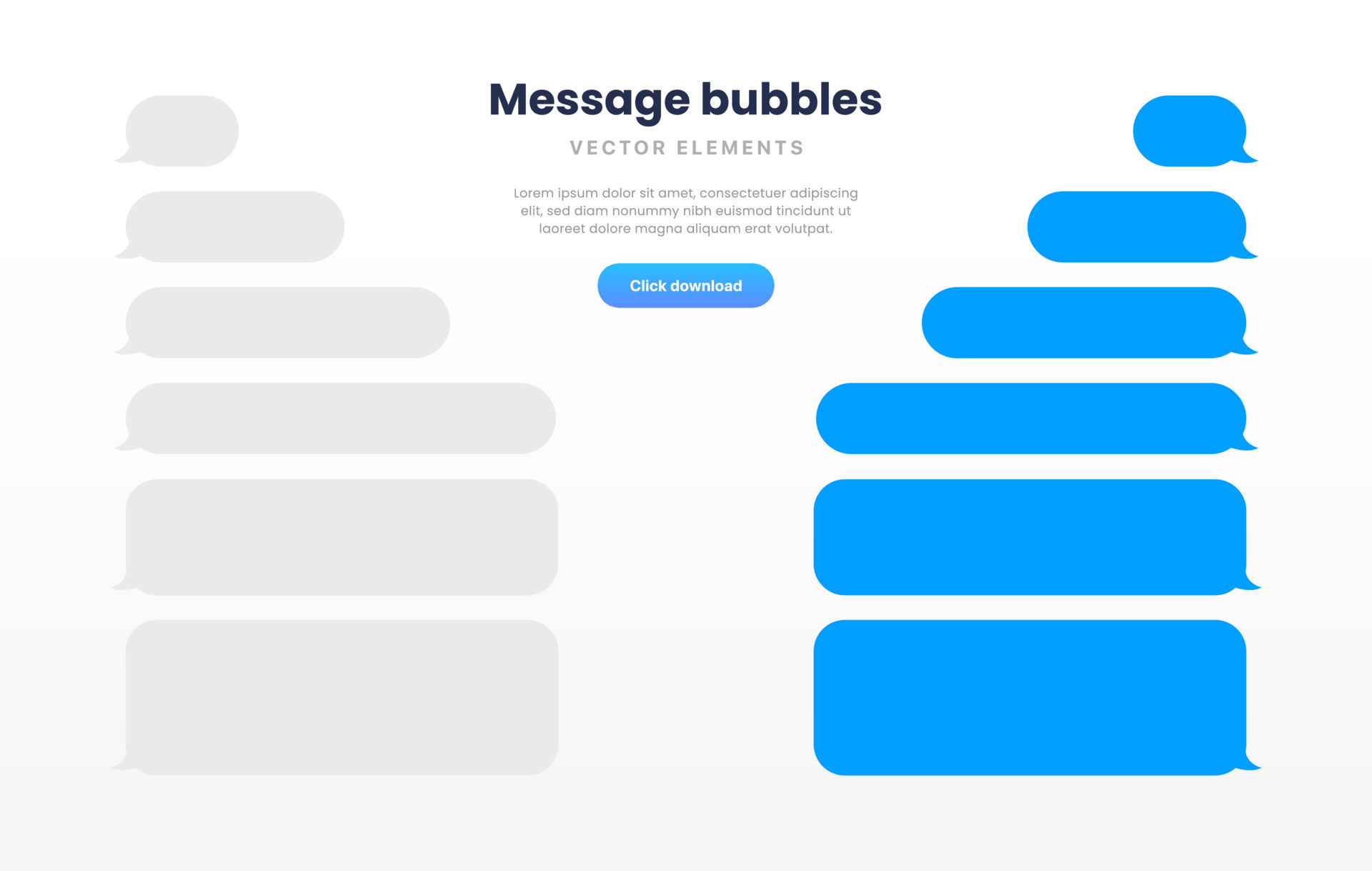 Message Smartphone Template Mobile Chatting Sms App Template Bubbles Message Bubbles Chat On