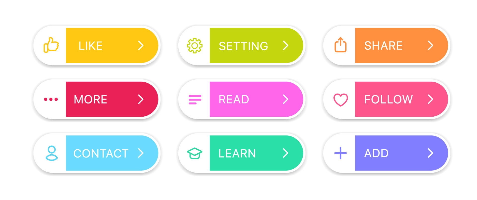 Click here web buttons. Set of action button like more contact setting ... Click here web buttons. Set of action button like more contact setting ...