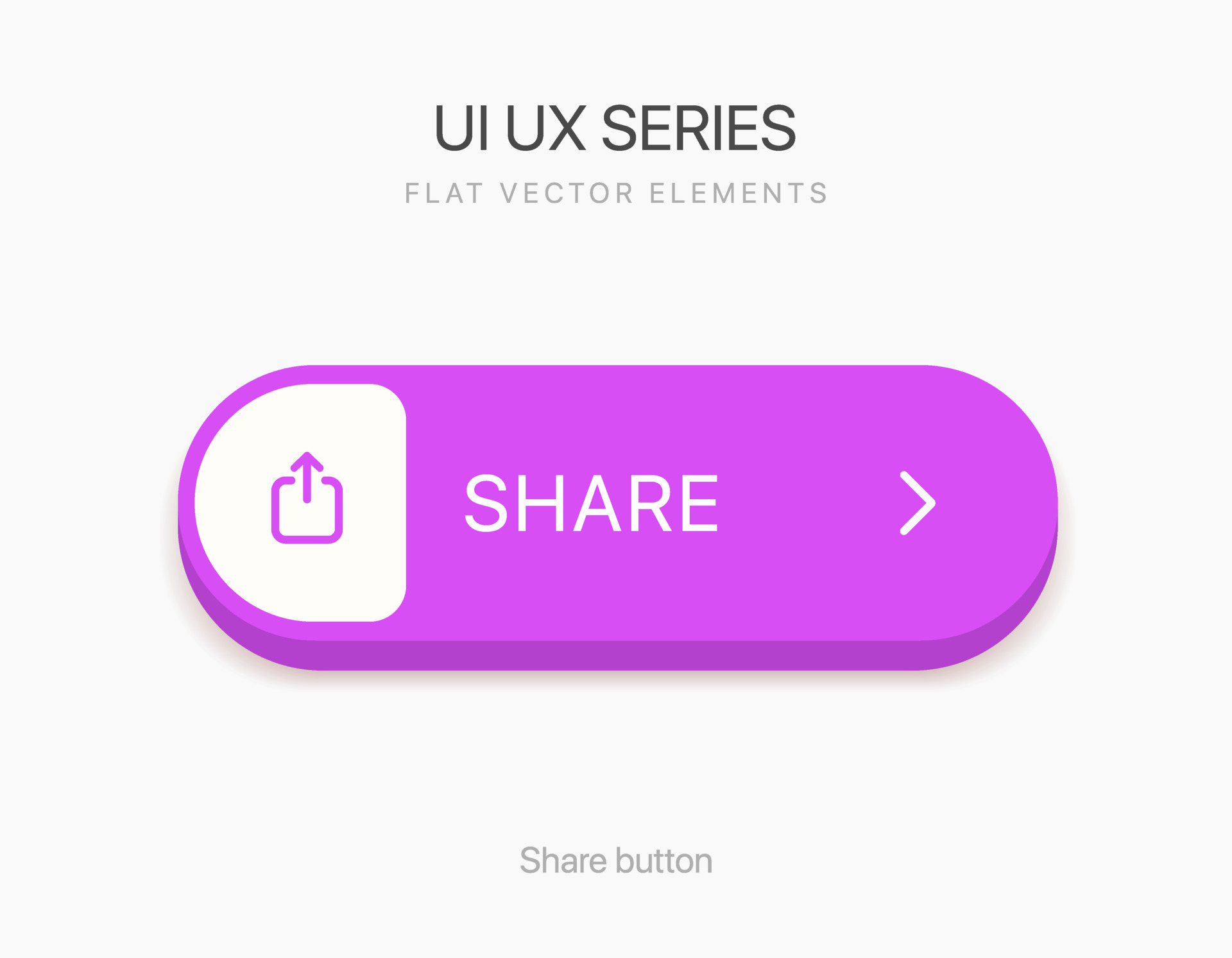 3D minimal pastel color share button with share icon and arrow for UI, mobile app, website ...