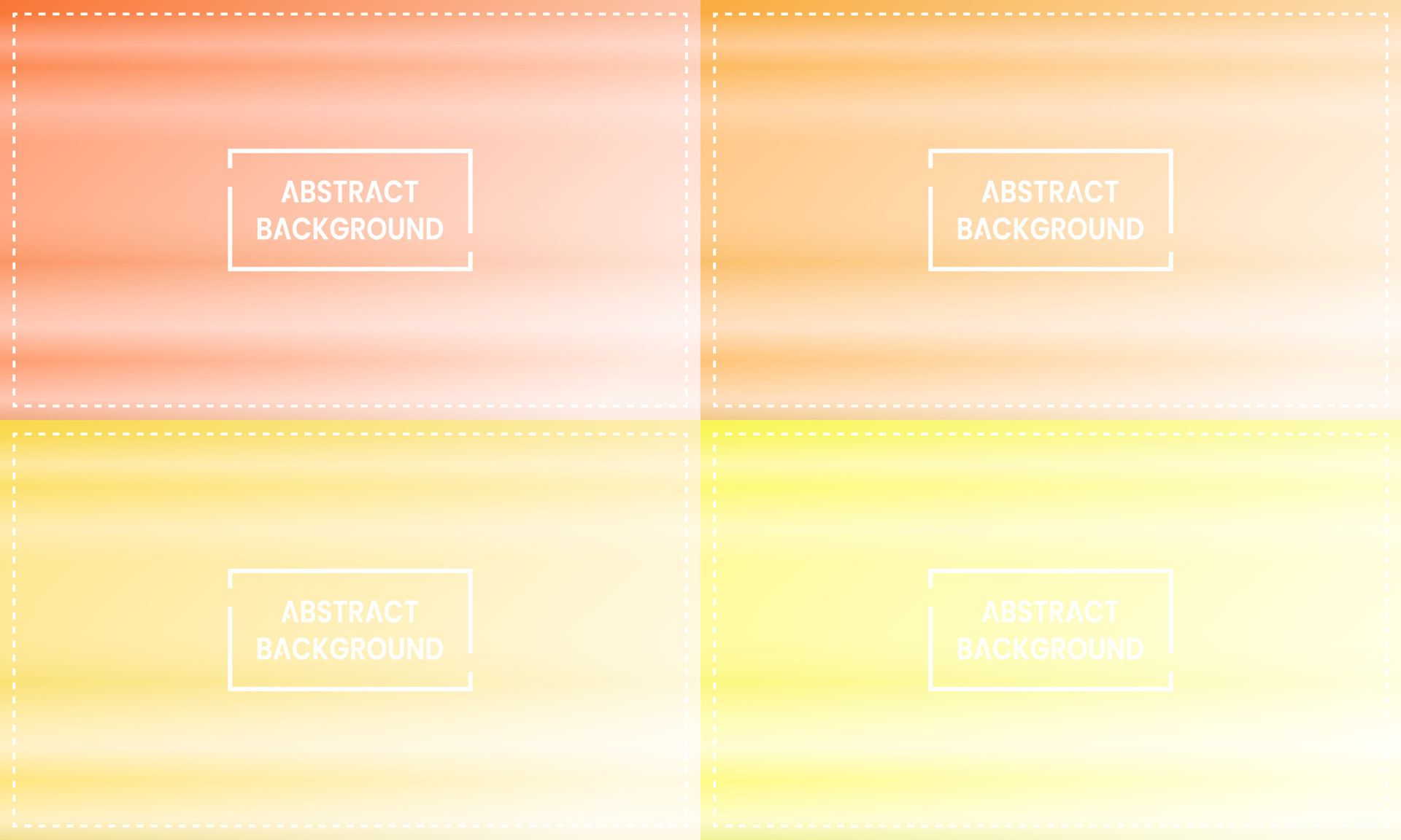 Four Sets Of White Gradient Abstract Background With Horizontal Shine Simple Blur Shiny