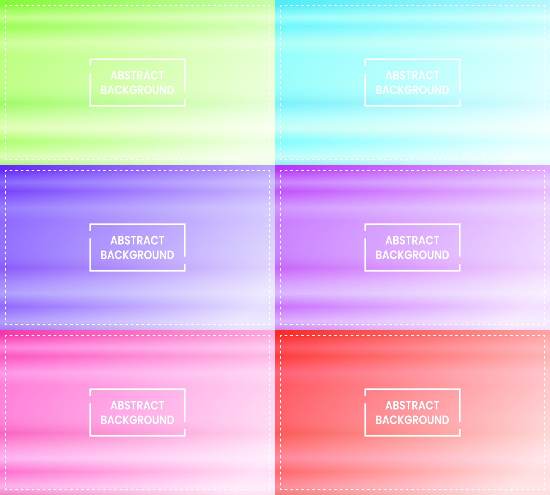 Six Sets Of White Gradient Abstract Background With Horizontal Shine Blur Shiny Modern And