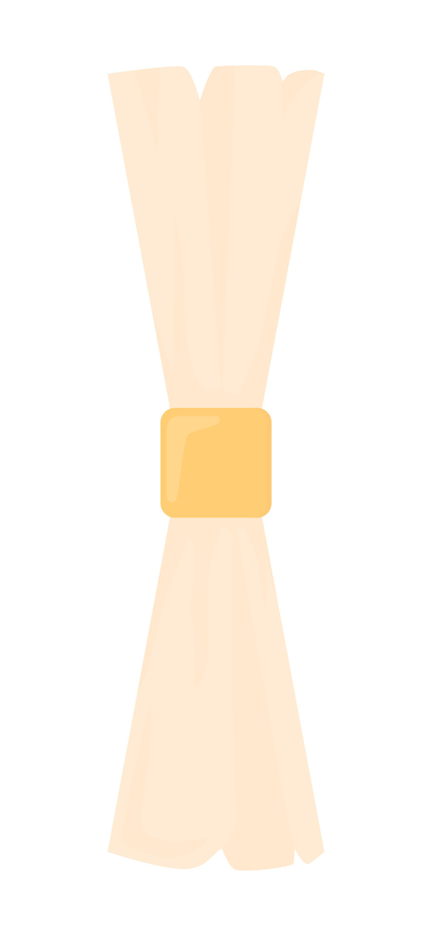 Napkin With Ring Semi Flat Color Vector Object Table Setting Style Editable Element Full