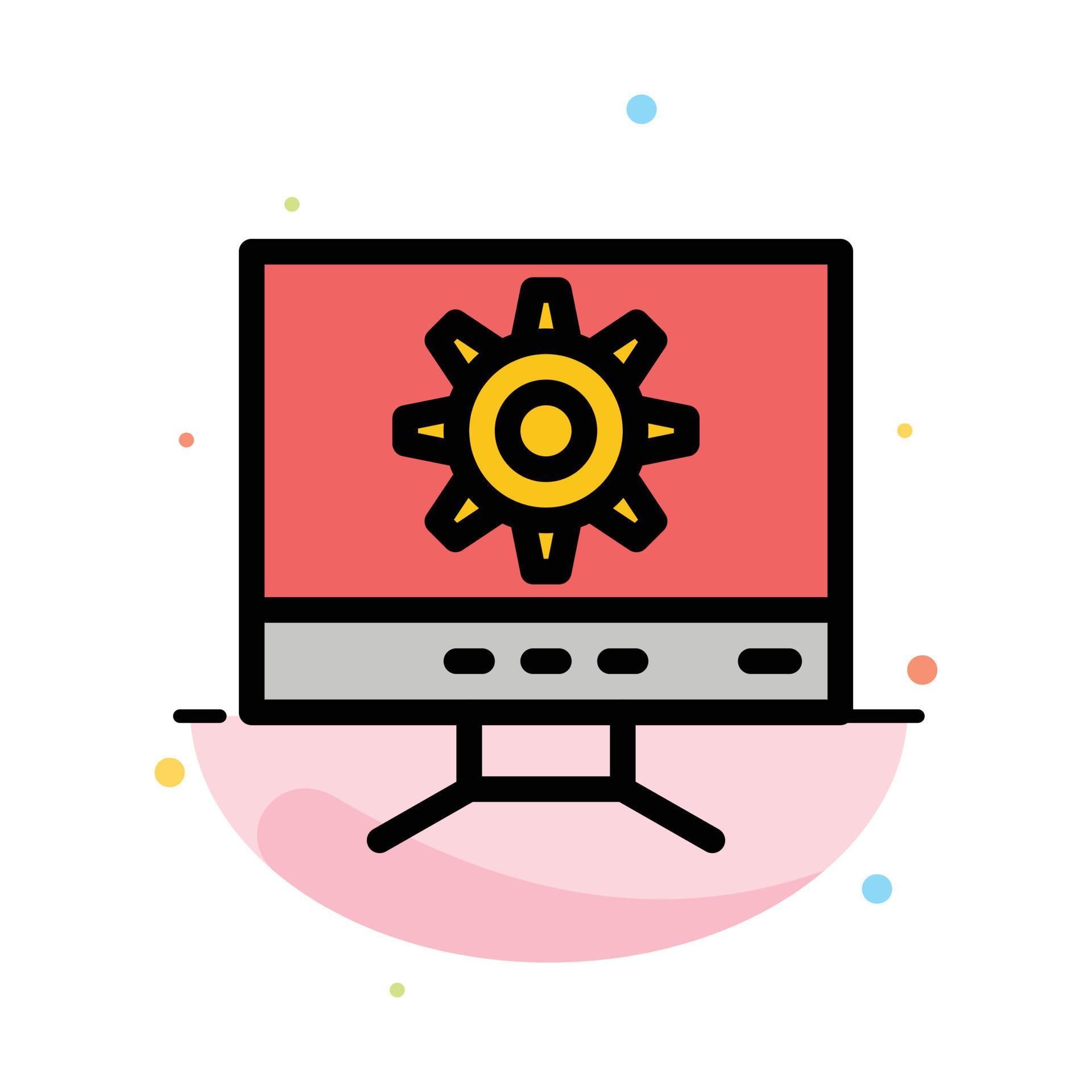 Computer Setting Design Abstract Flat Color Icon Template 13475978 Vector Art at Vecteezy