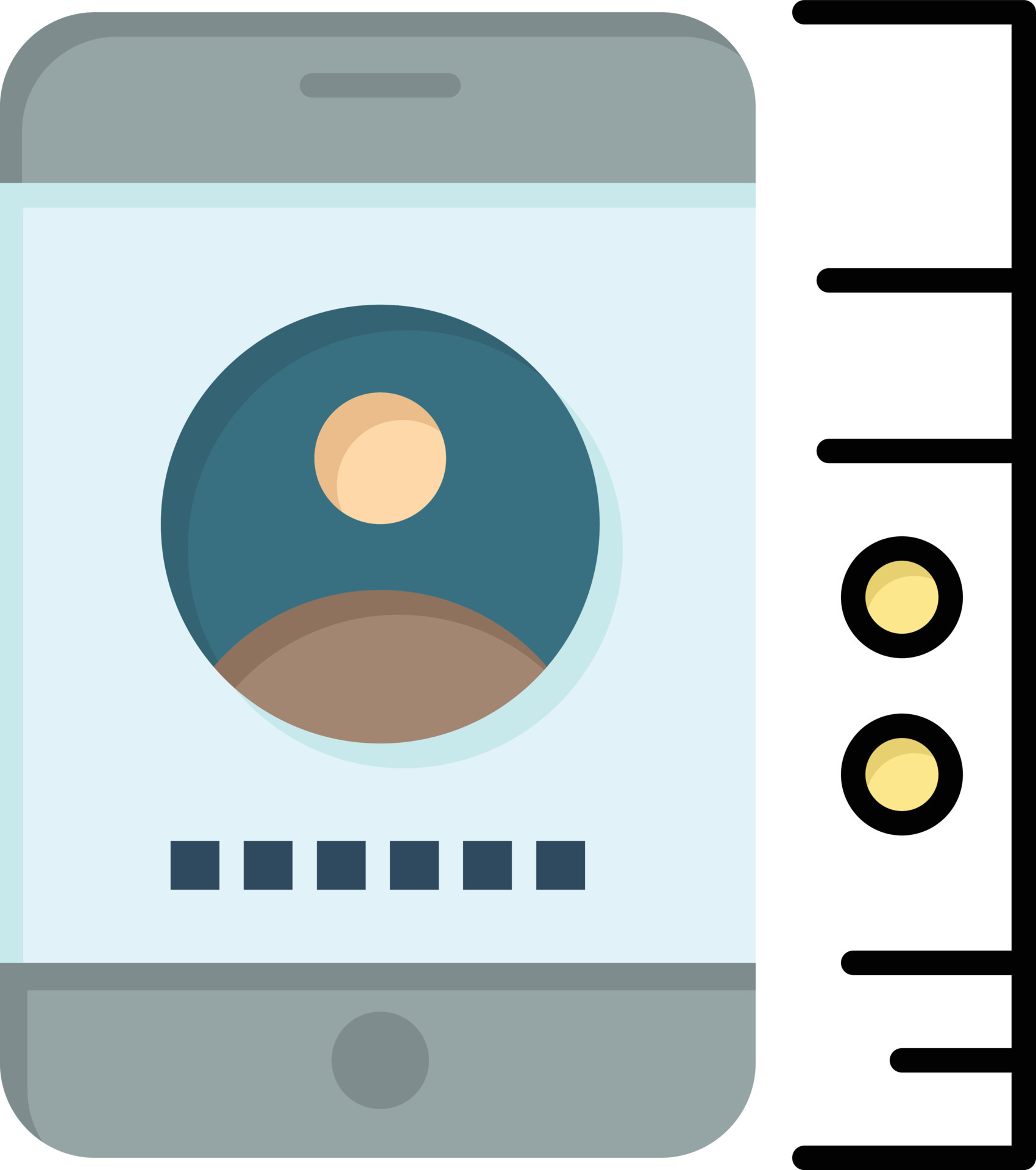 Mobile Cell Service Phone Flat Color Icon Vector Icon Banner Template 13476211 Vector Art At