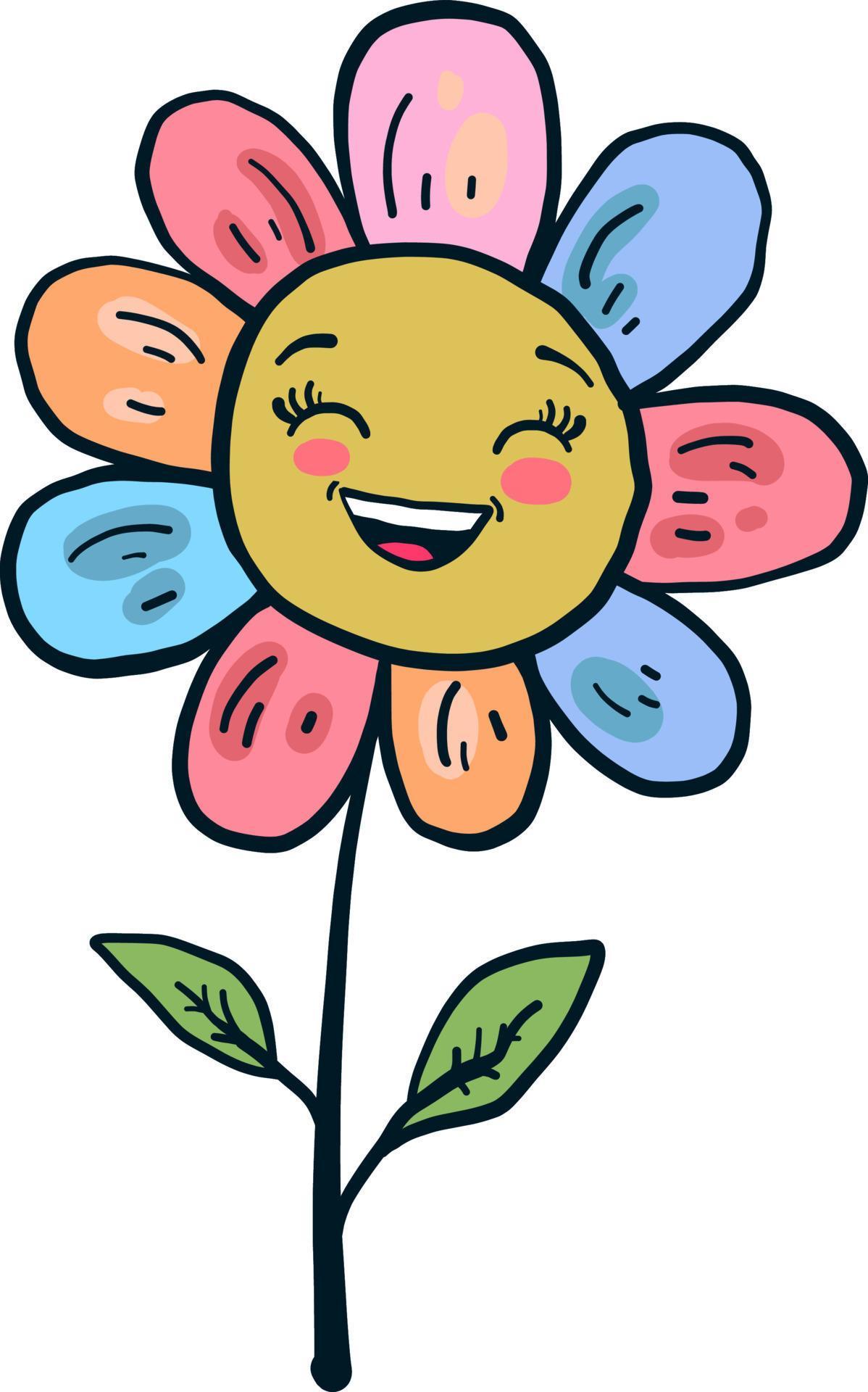 Colorful Flower Illustration Vector On White Background 13476508