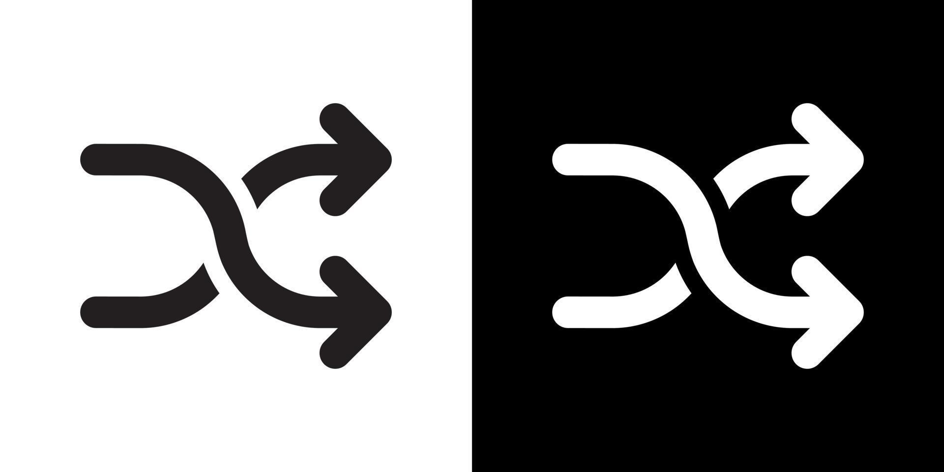 Shuffle song icon vector. Music media player elements in round shape 13476557 Vector Art at Vecteezy