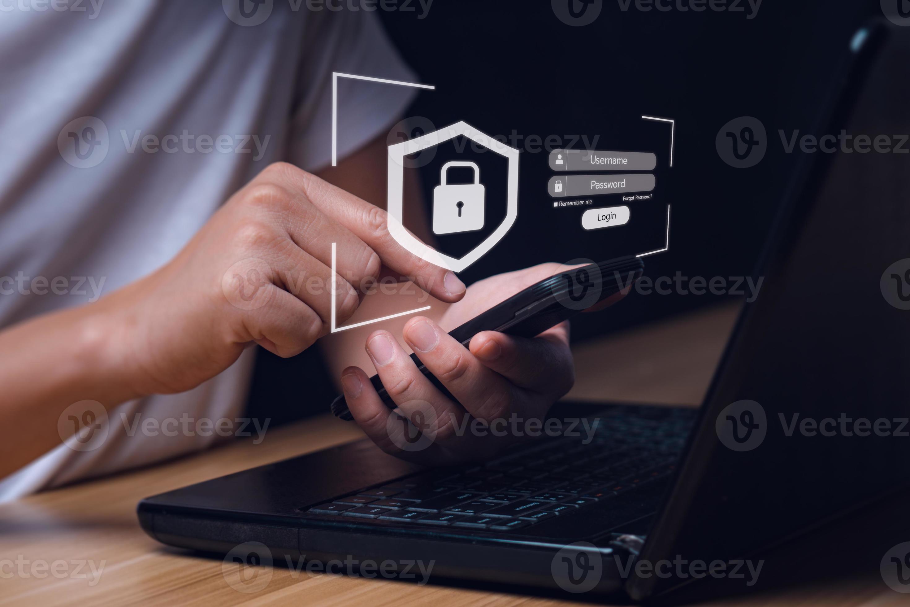 Login And Password Cyber Security Concept Data Protection And Secure Internet Access Cyber