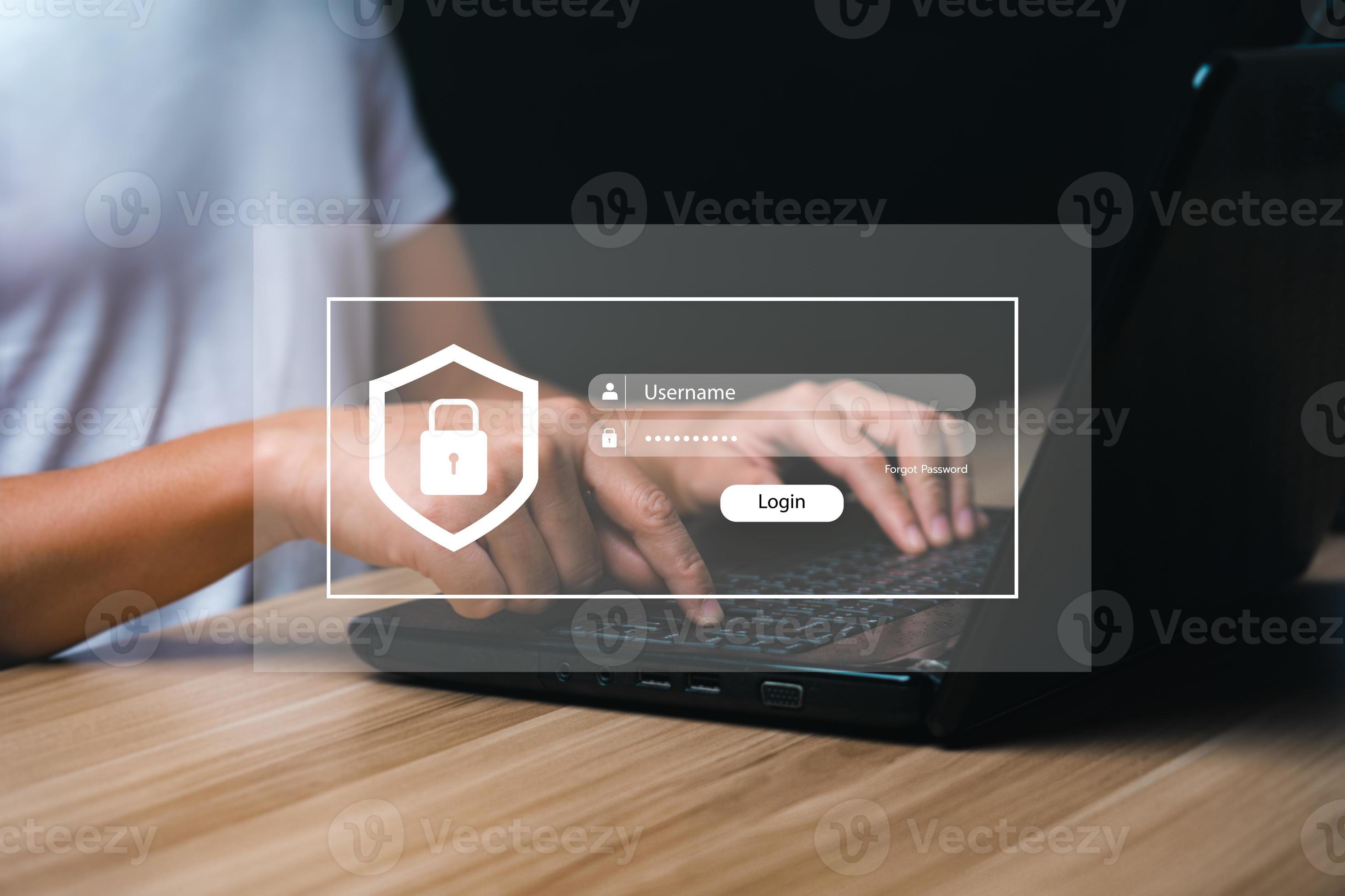 Login And Password Cyber Security Concept Data Protection And Secure Internet Access Cyber