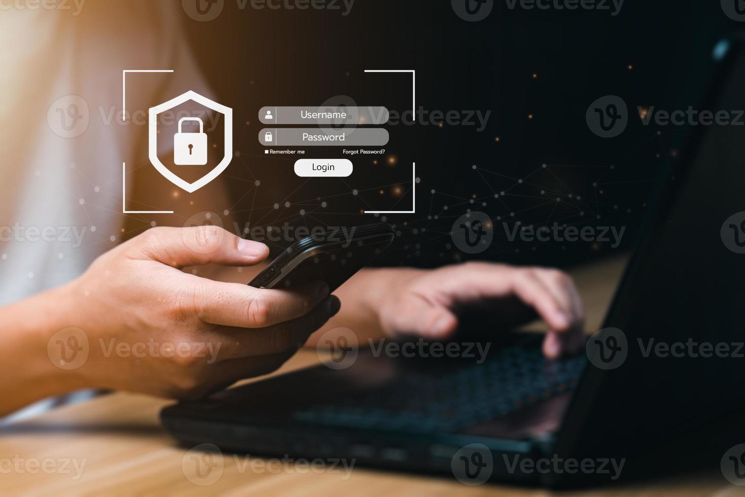 Login And Password Cyber Security Concept Data Protection And Secure