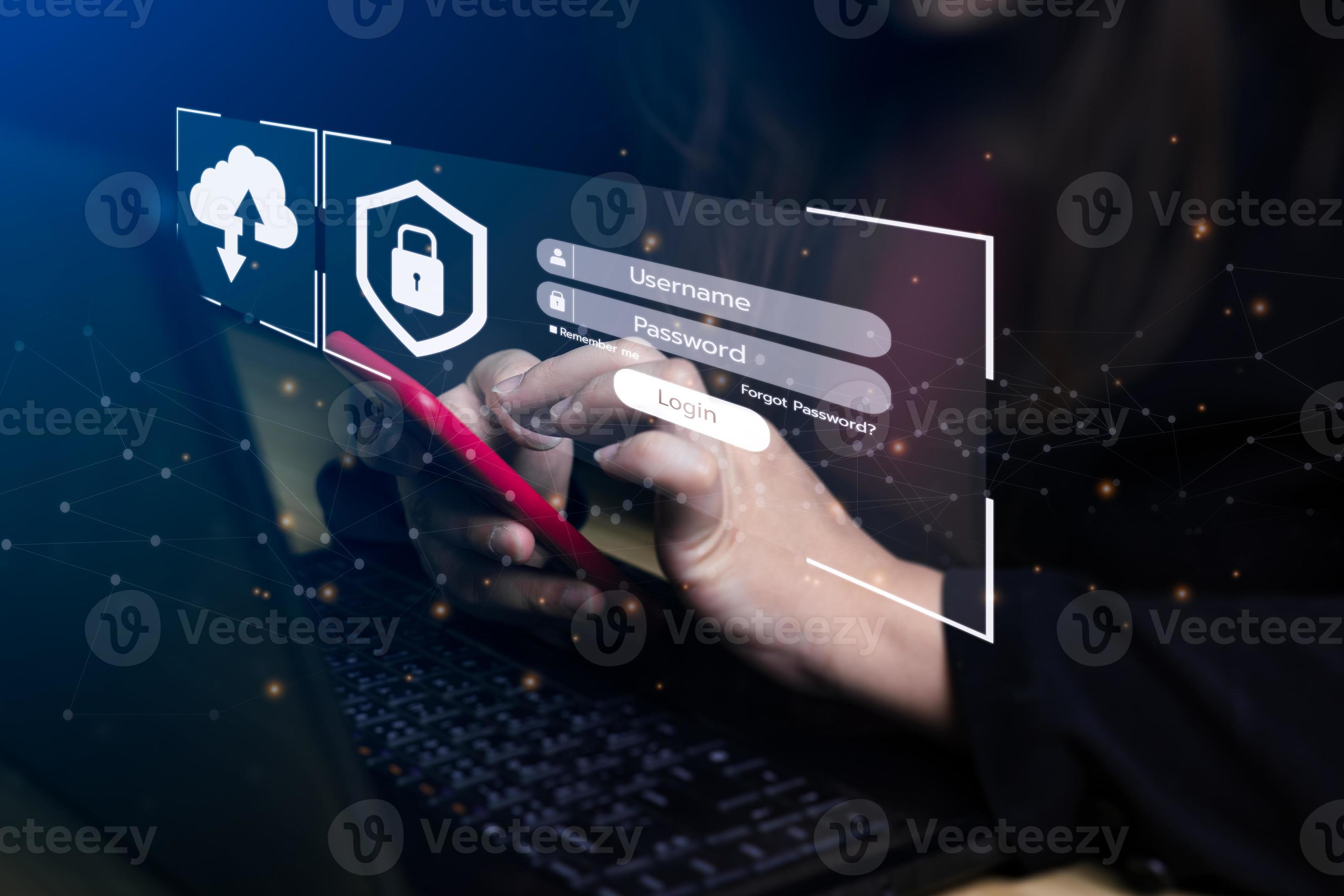 Login And Password Cyber Security Concept Data Protection And Secure Internet Access Cyber