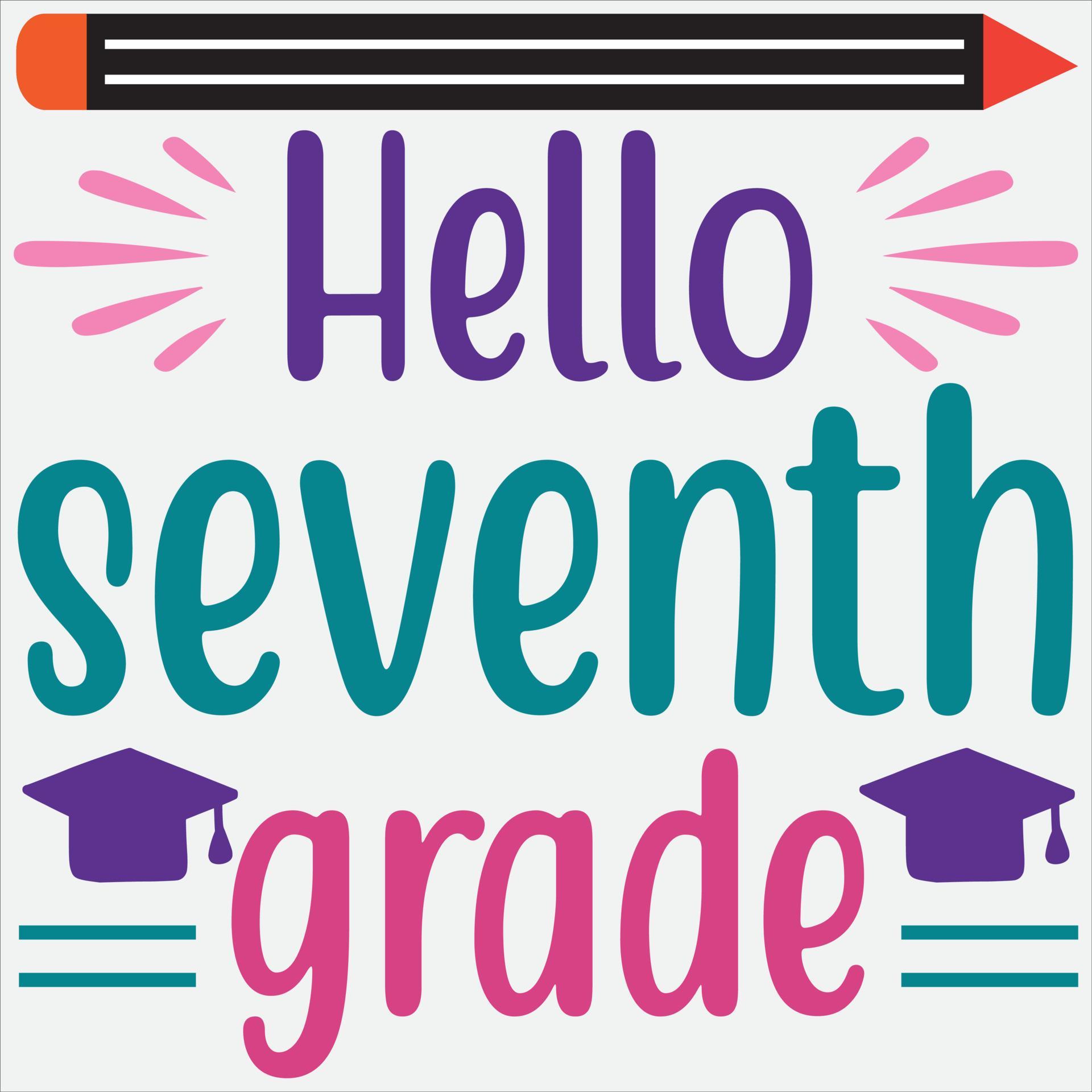 Hello seventh grade 13486451 Vector Art at Vecteezy