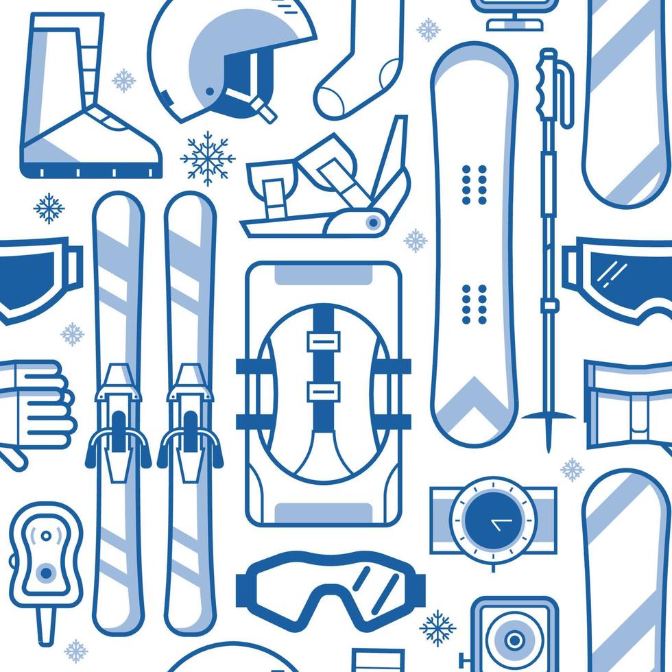 Skiing and Snowboarding Pattern 13488891 Vector Art at Vecteezy