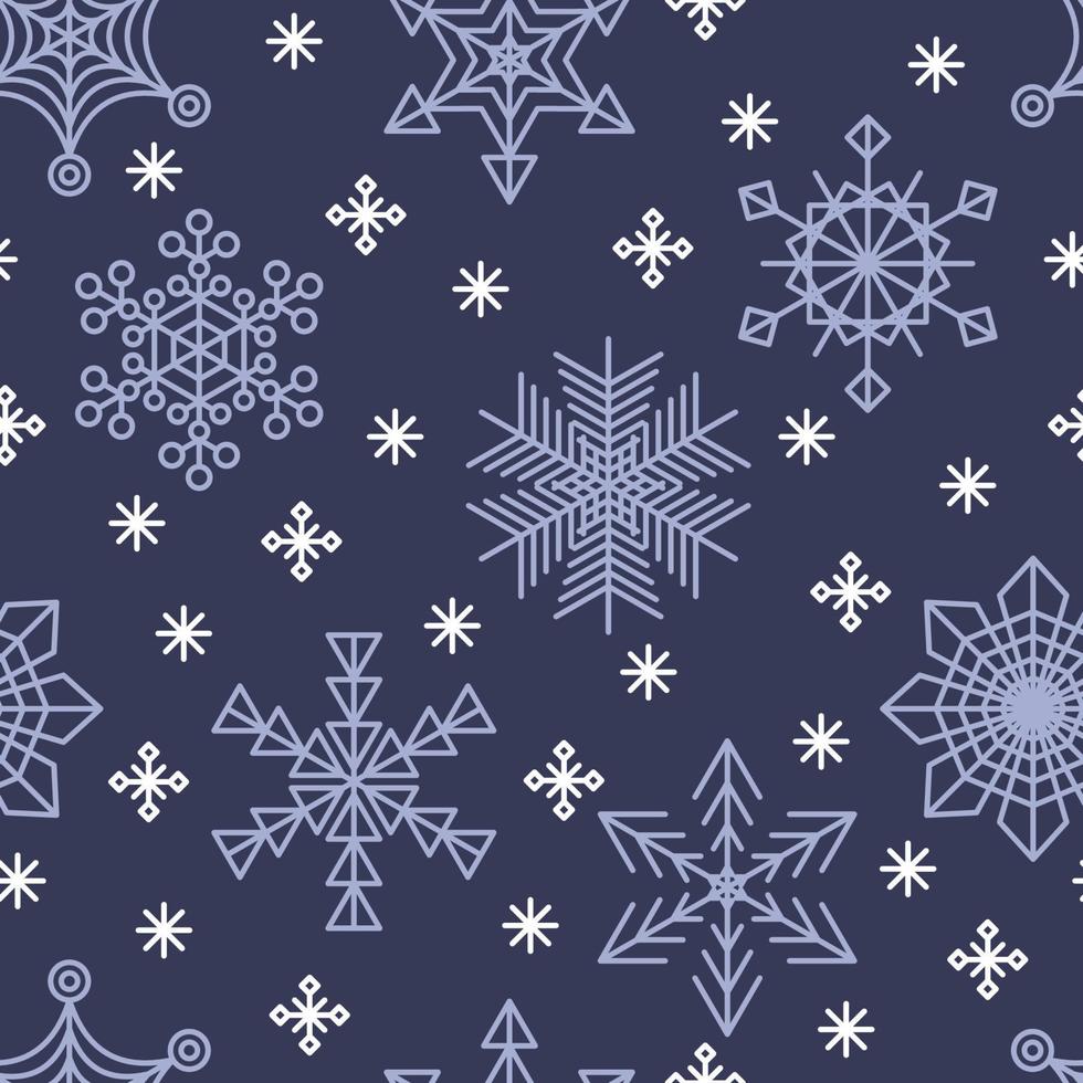 Winter Snowflakes Seamless Pattern 13489013 Vector Art at Vecteezy