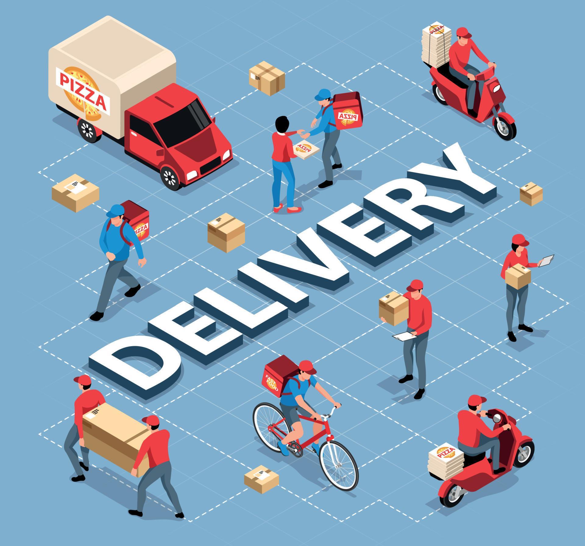Isometric Delivery Flowchart 13489413 Vector Art at Vecteezy