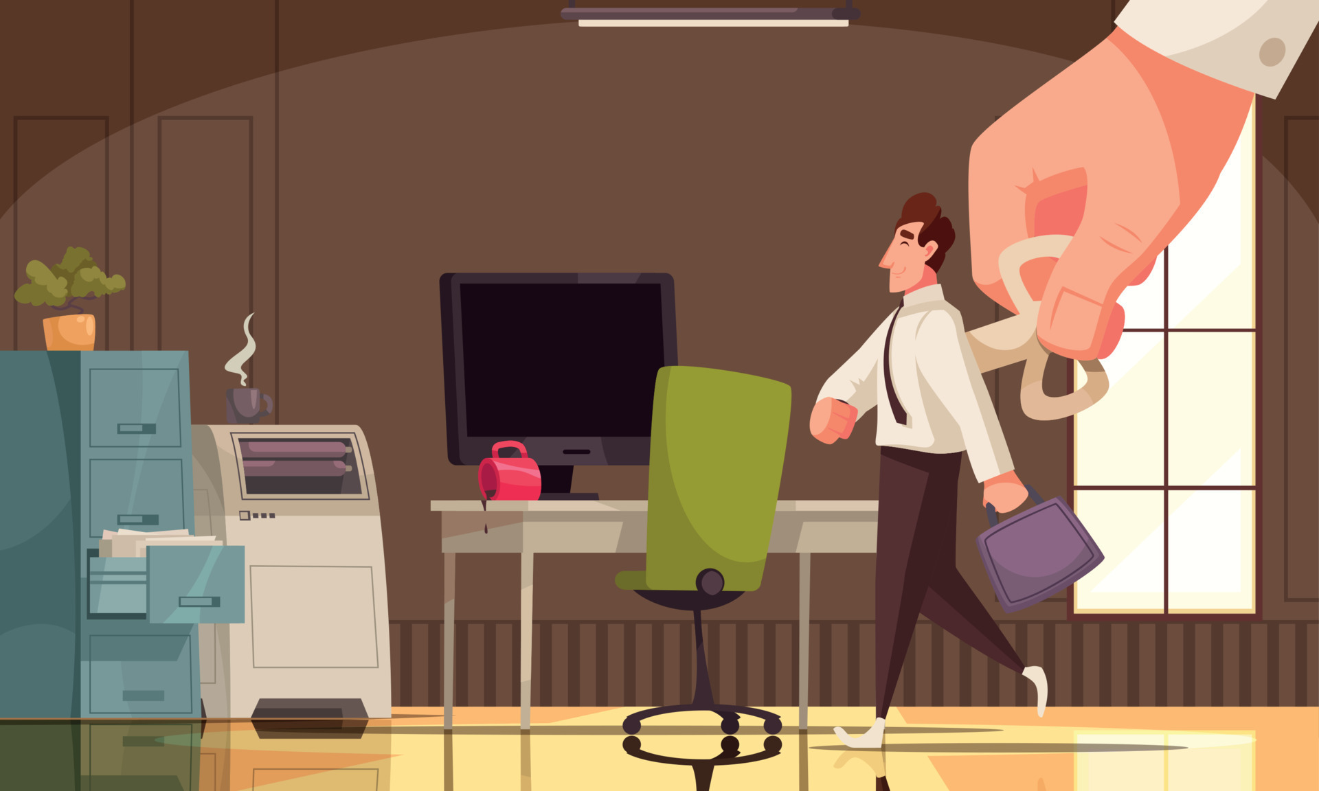 Business Manipulation Cartoon Background 13489516 Vector Art at Vecteezy