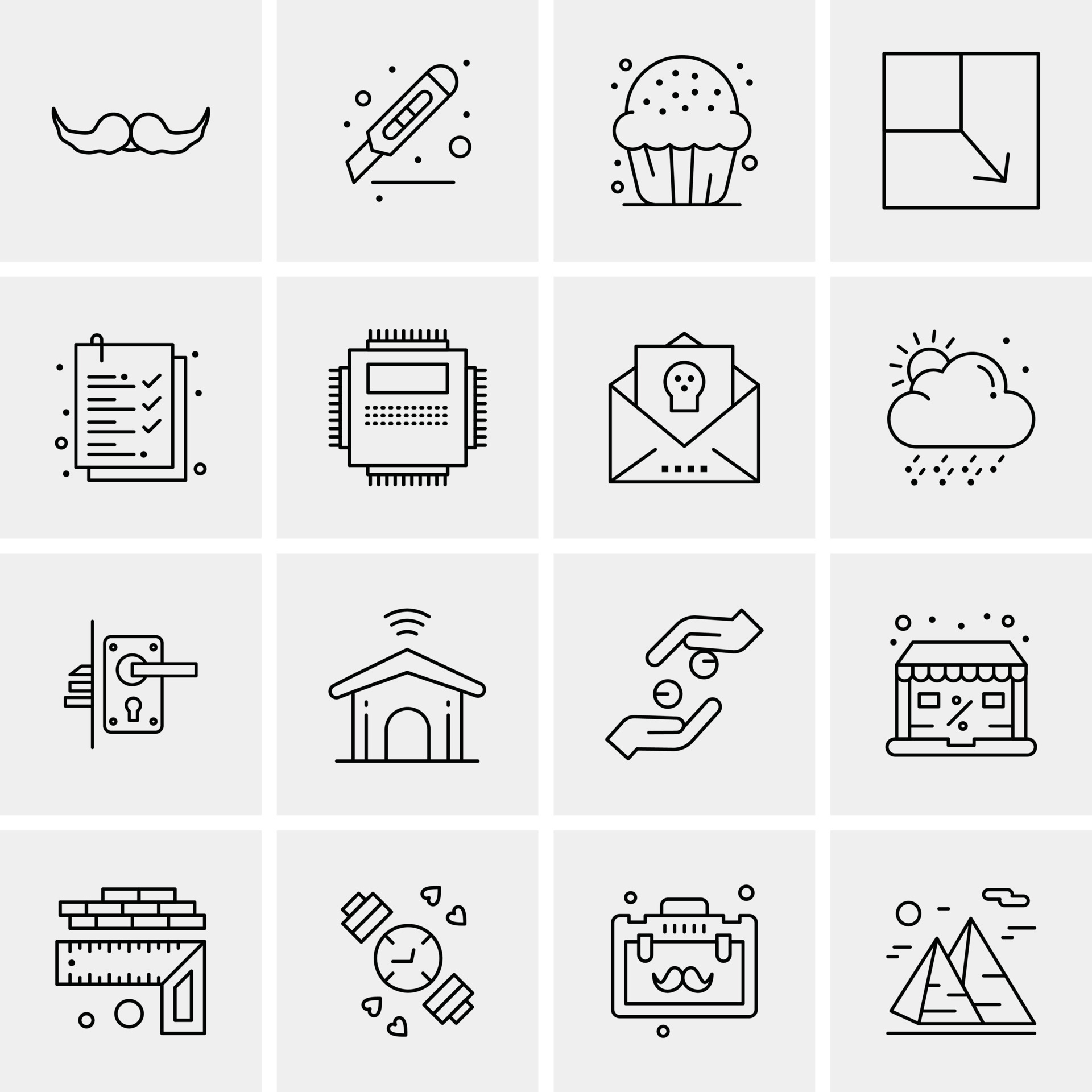 Building Build Construction Blue Dotted Line Line Icon 13492460 Vector