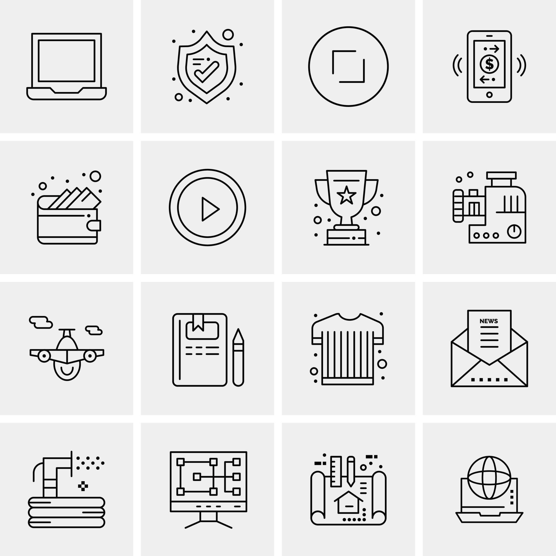 Mouse Interface Mouse Interface Computer Bold And Thin Black Line Icon Set 13494744 Vector Art